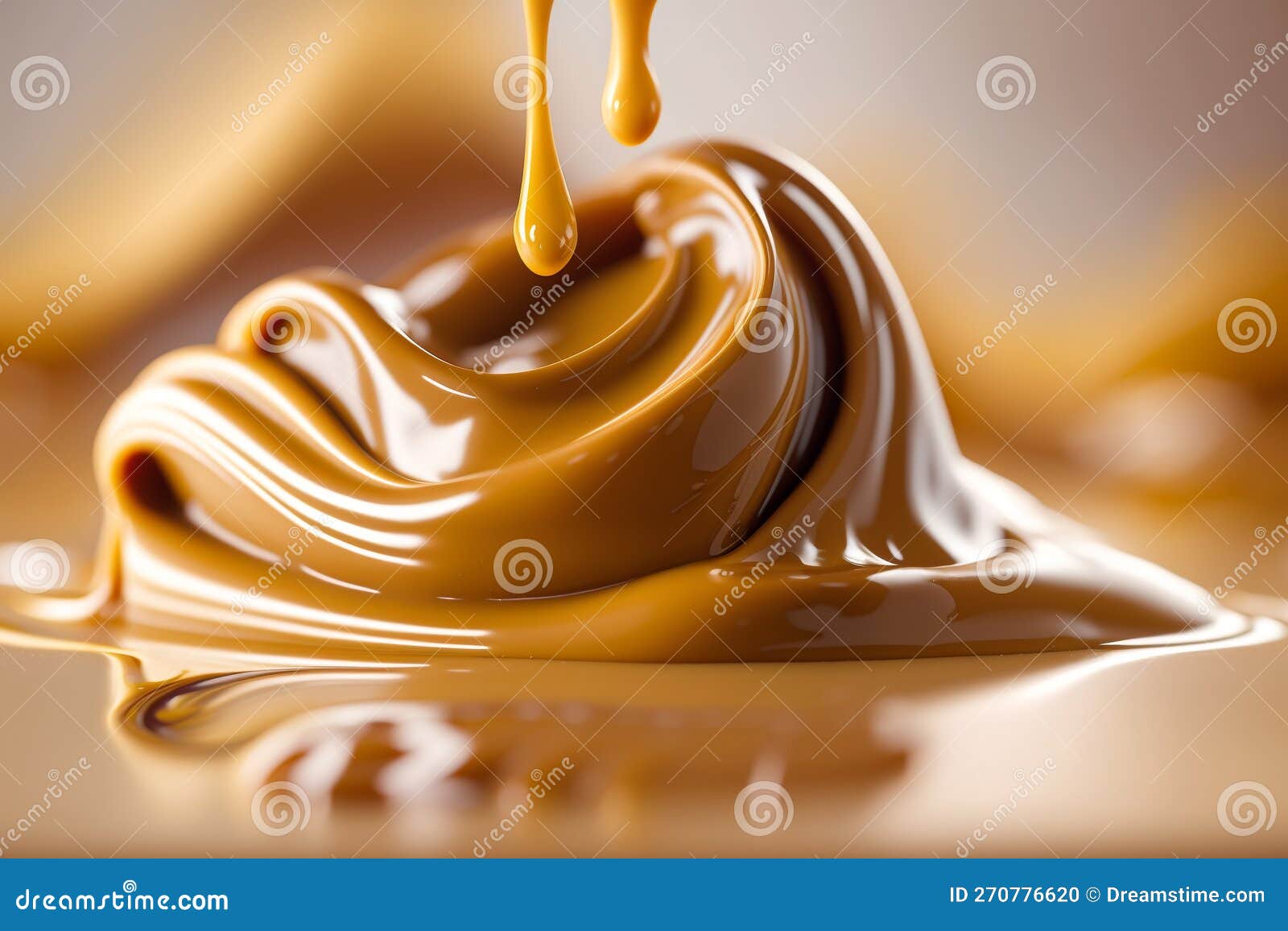 Caramel Liquid. Drops And Splashes From Candy And Caramel Sweet Creamy ...