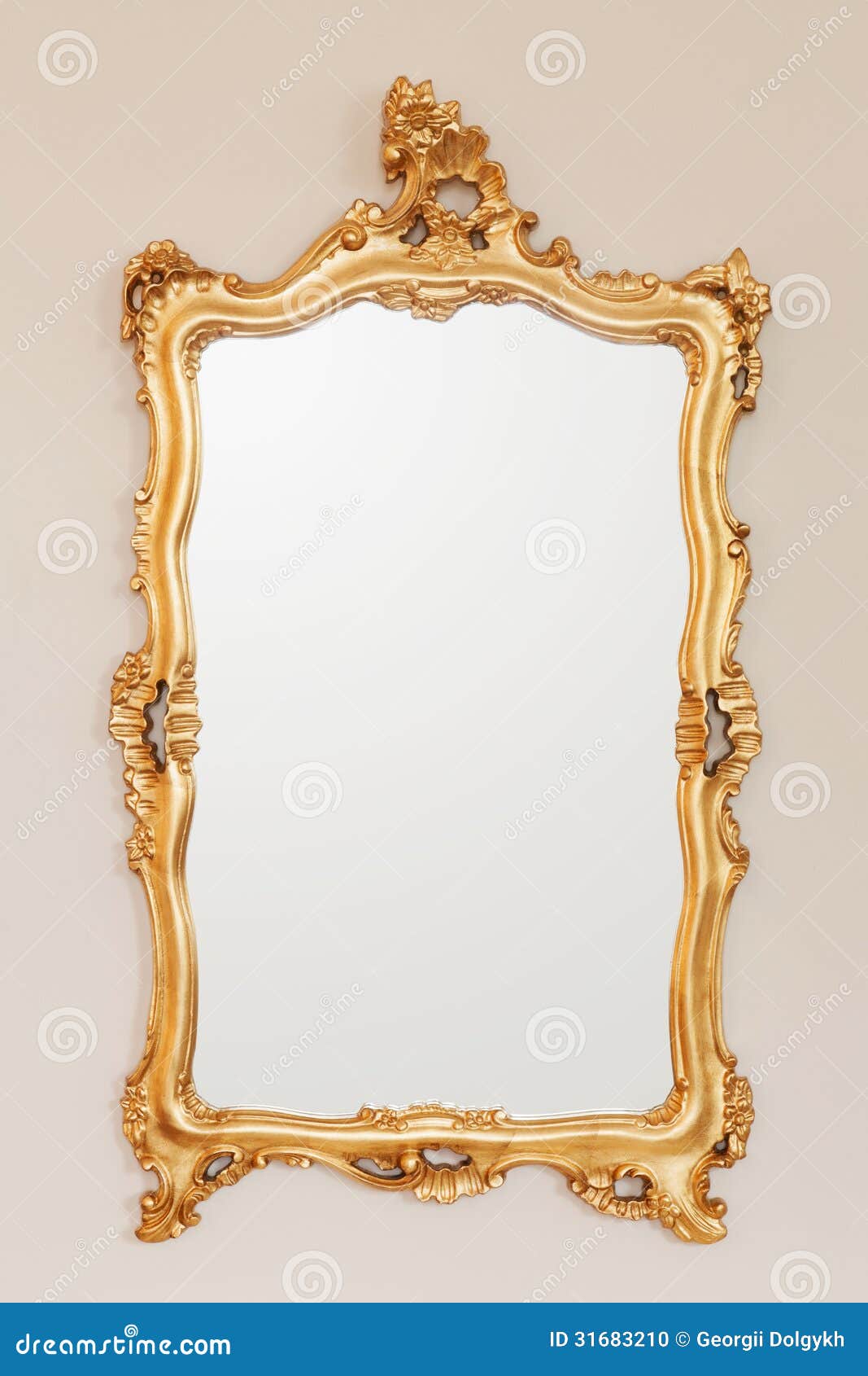 Golden mirror frame stock photo. Image of border, decoration - 31683210