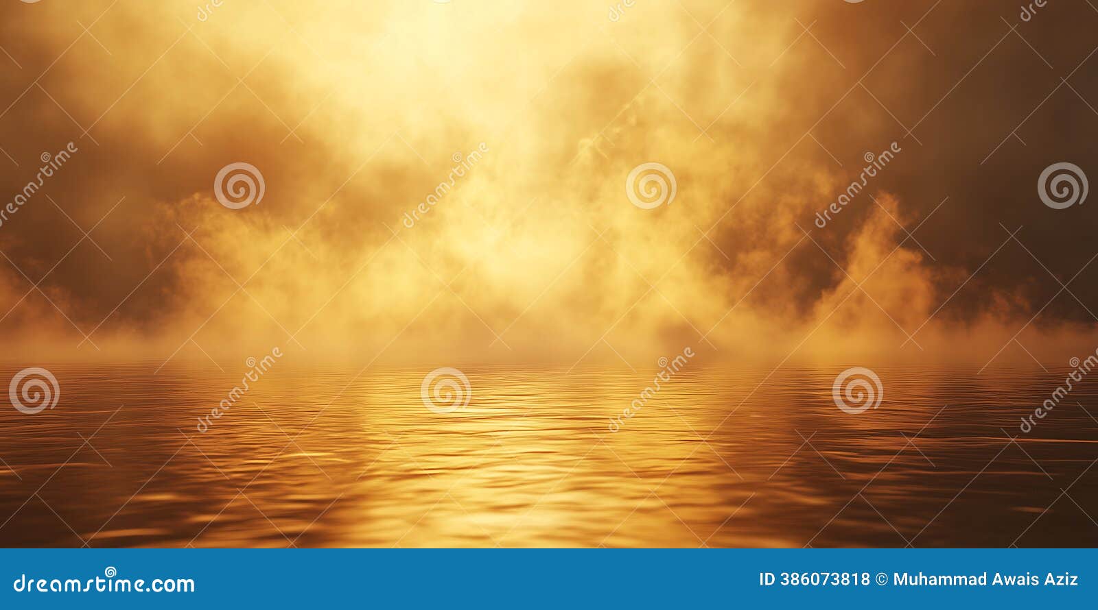 Golden Mist Golden Background With Transparent Shapes Of Cirles And ...
