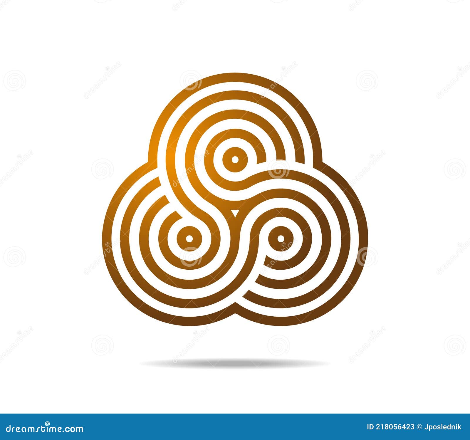 Mobius Loop Made Of Three Red Lines Of Heterogeneous Thickness Cartoon ...