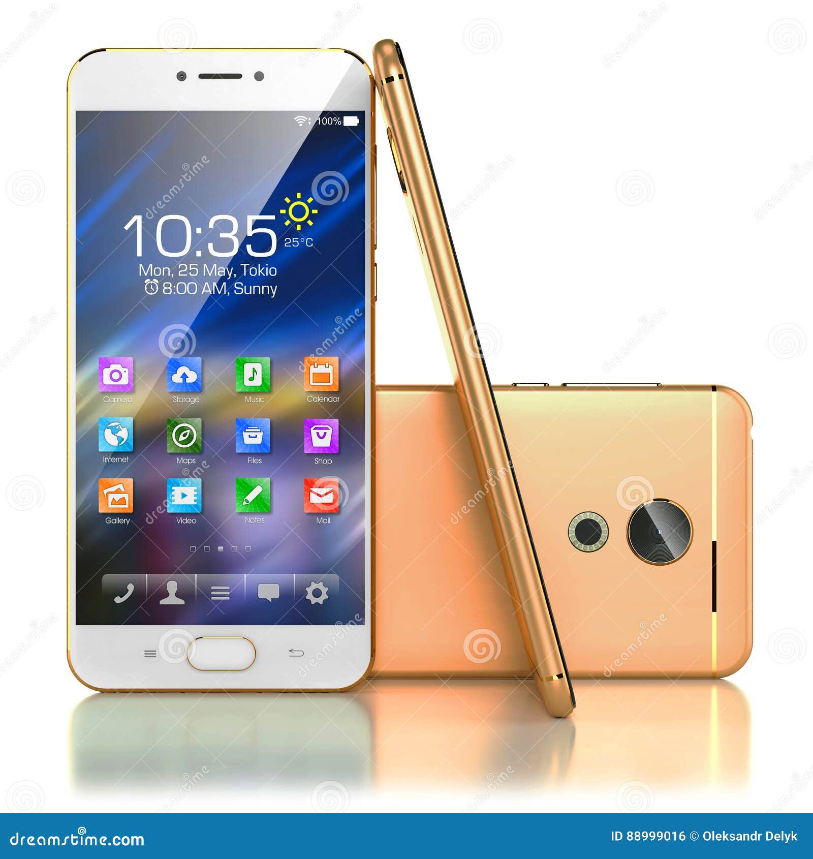 Modern Smartphones With Touchscreen Interface Stock Photo ...