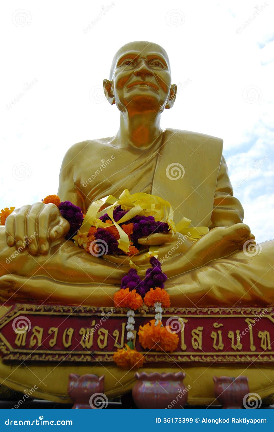 Golden Monk On Pilgrimage Statue Royalty-Free Stock Photography ...