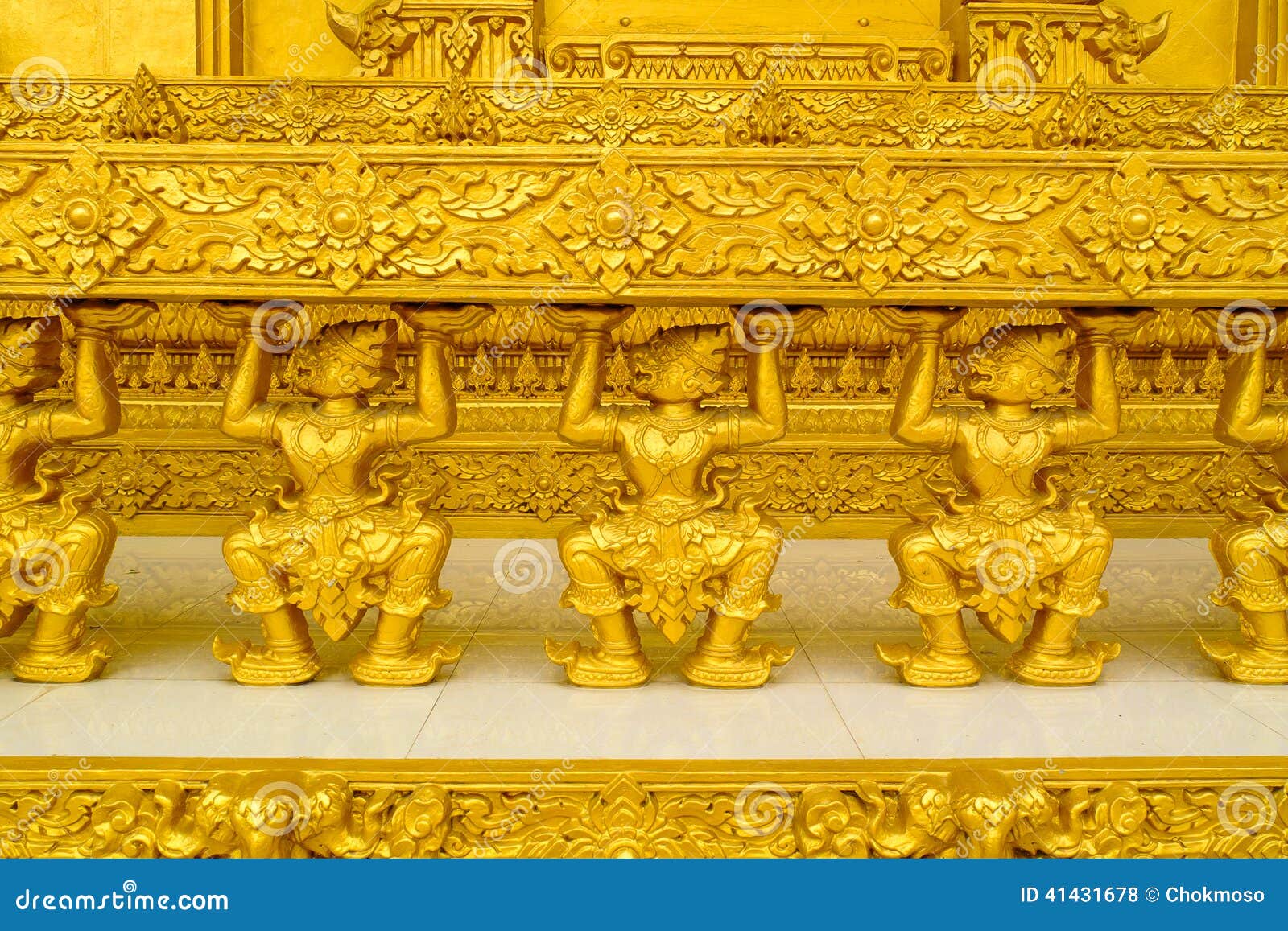 Golden monkey statue stock photo. Image of abbey, rite - 41431678