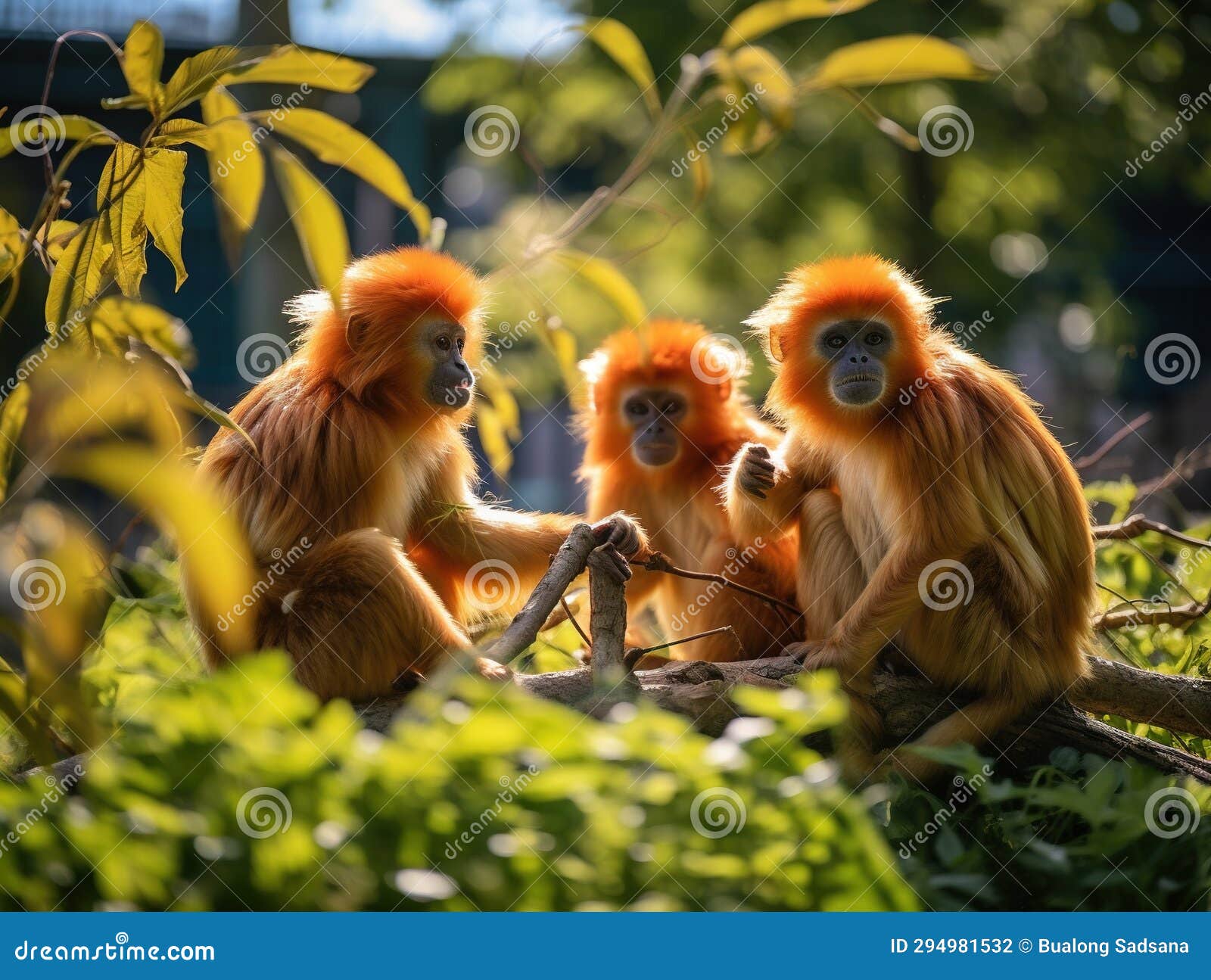 Golden Monkeys stock illustration. Illustration of generative - 294981532
