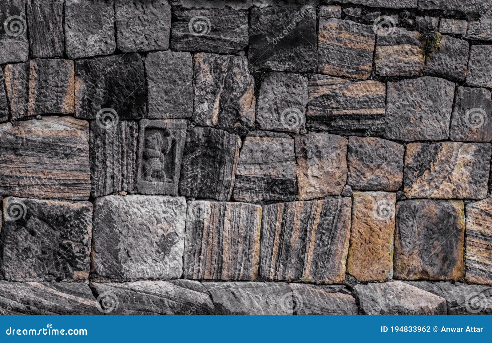 A Golden Monochromatic Stone Cladding Textured Background Wallpaper ...