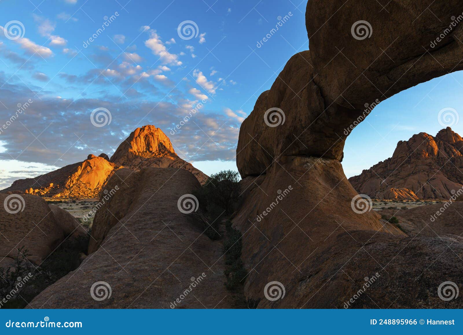 Golden Morning Light Shine on Red Granite Rocks Stock Photo - Image of ...