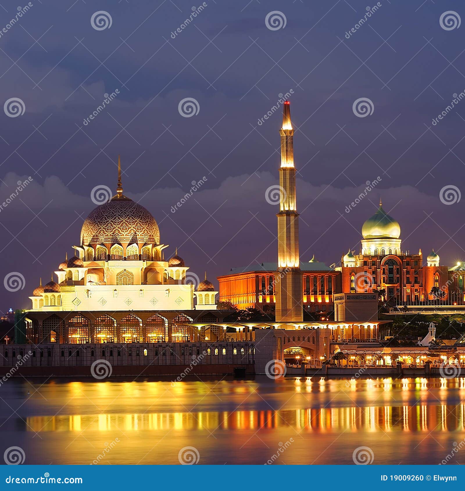 Golden mosque stock photo. Image of beautiful, dome, attractive - 19009260