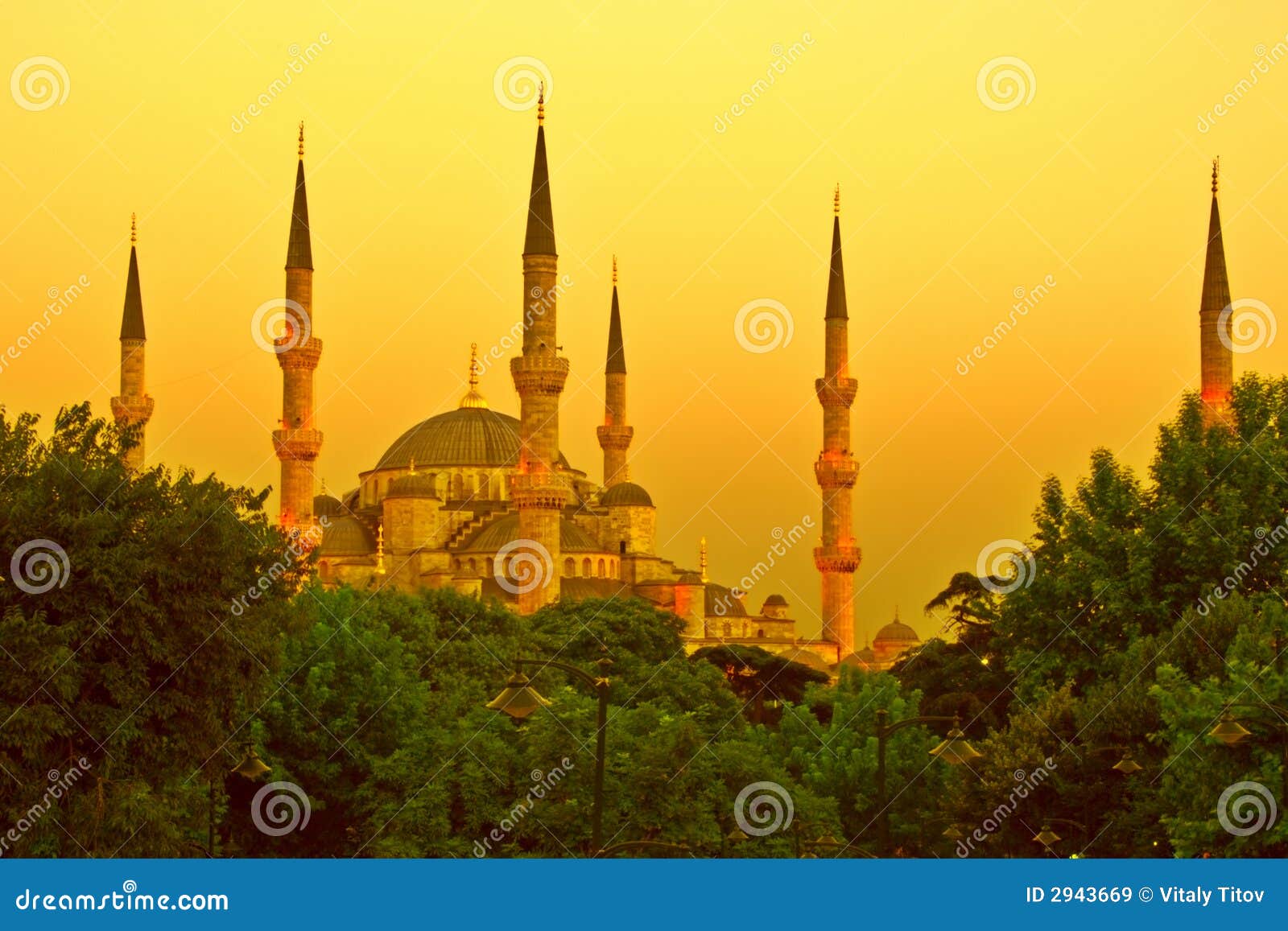 Golden Mosque stock image. Image of touristic, gezi, toned - 2943669