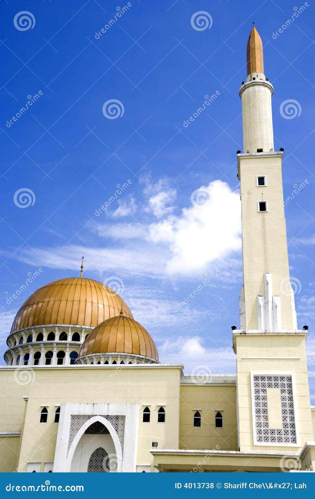 Golden Mosque stock photo. Image of asian, islam, faith - 4013738