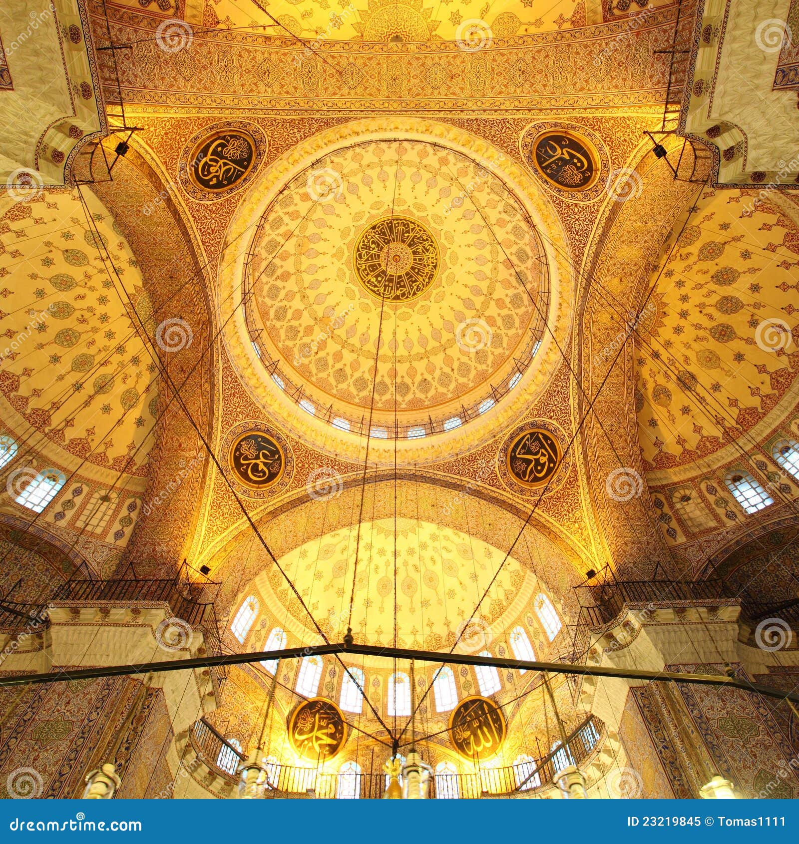 Golden Mosque - Interior ( Yeni Camii ) Editorial Image - Image of ...