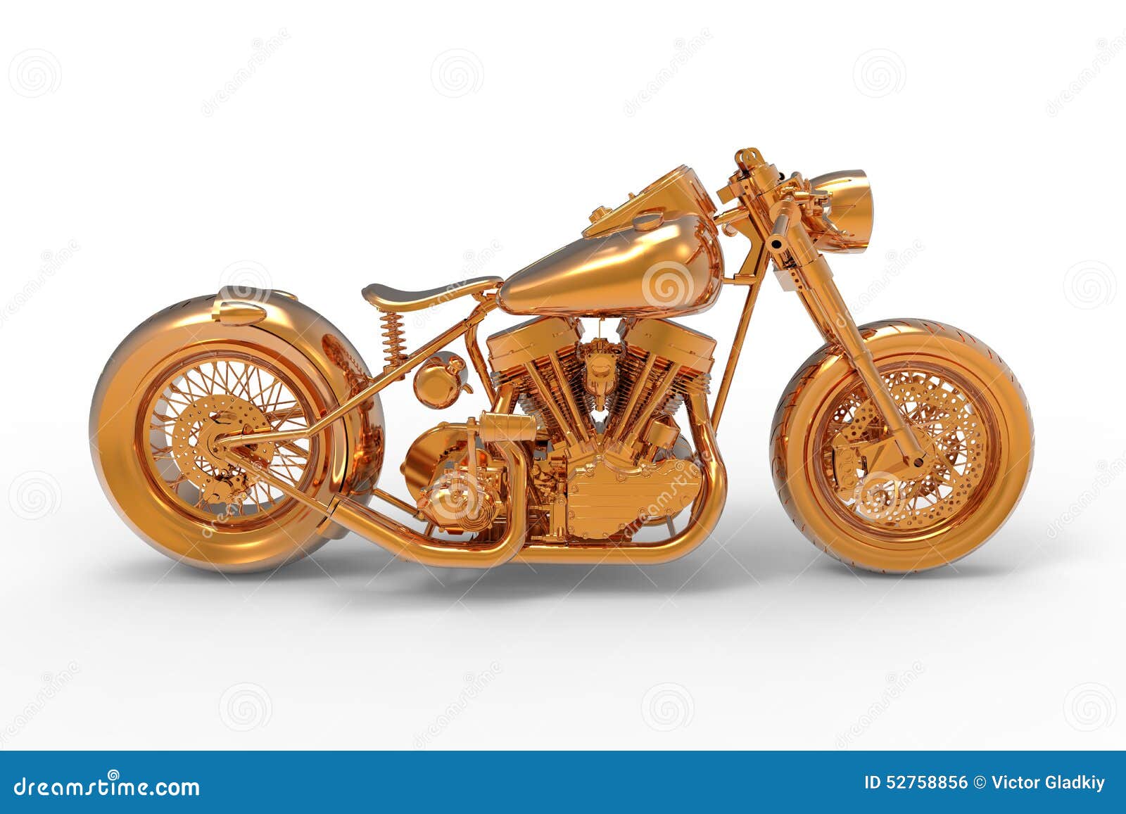 Golden Motorcycle stock illustration. Illustration of motorist - 52758856