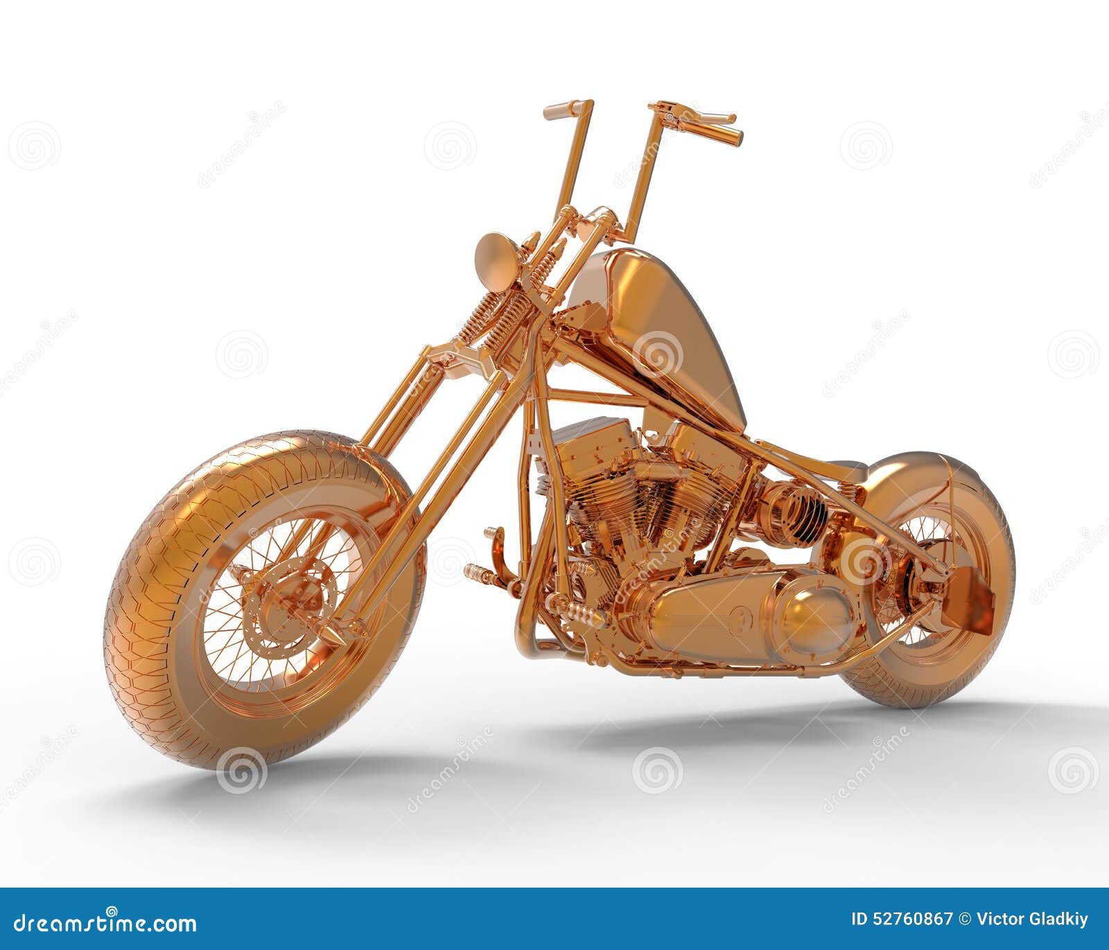 Golden Motorcycle stock illustration. Illustration of freedom - 52760867