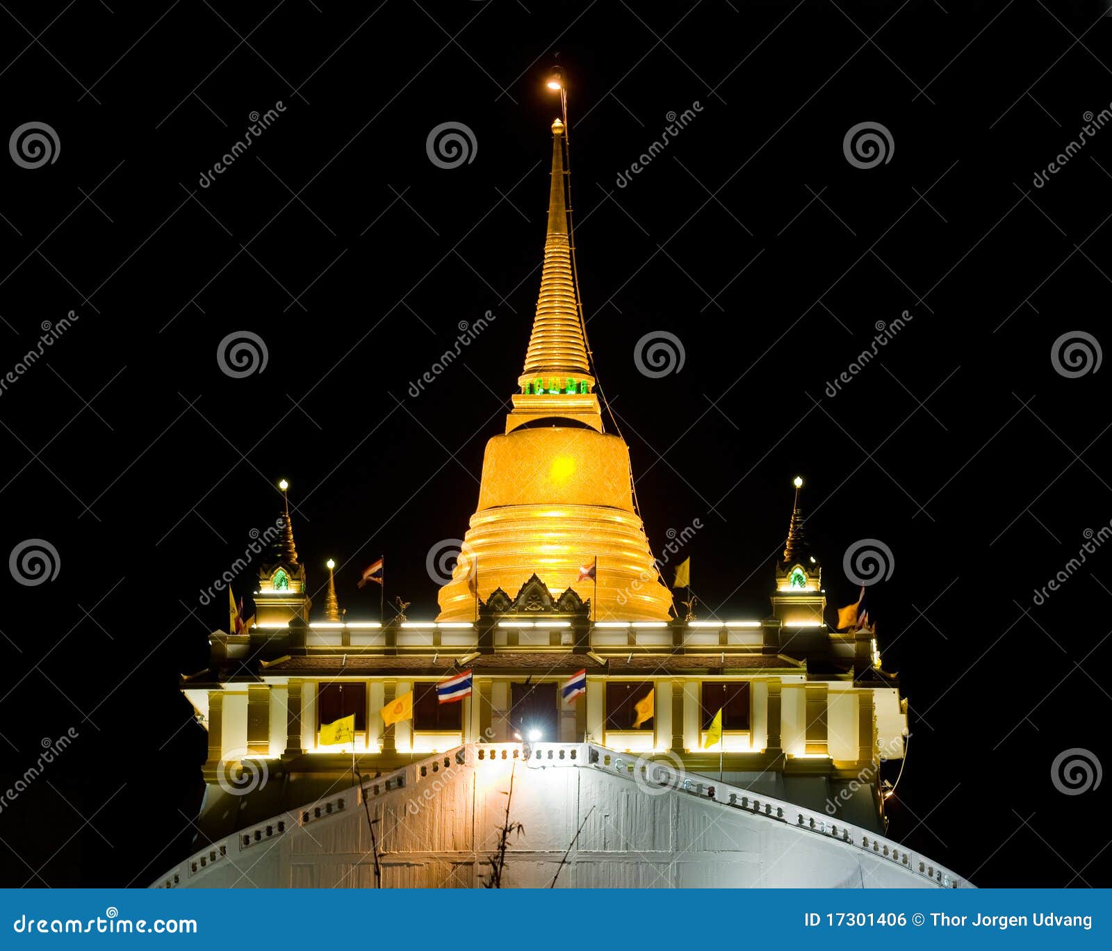 The Golden Mount in Bangkok, Thailand Stock Photo - Image of asian ...