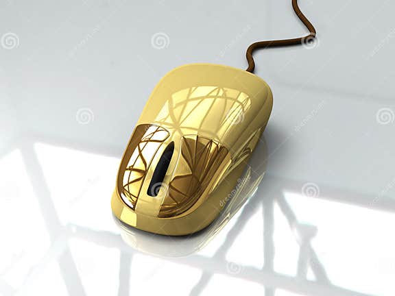 Golden Mouse stock illustration. Illustration of equipment - 5536398