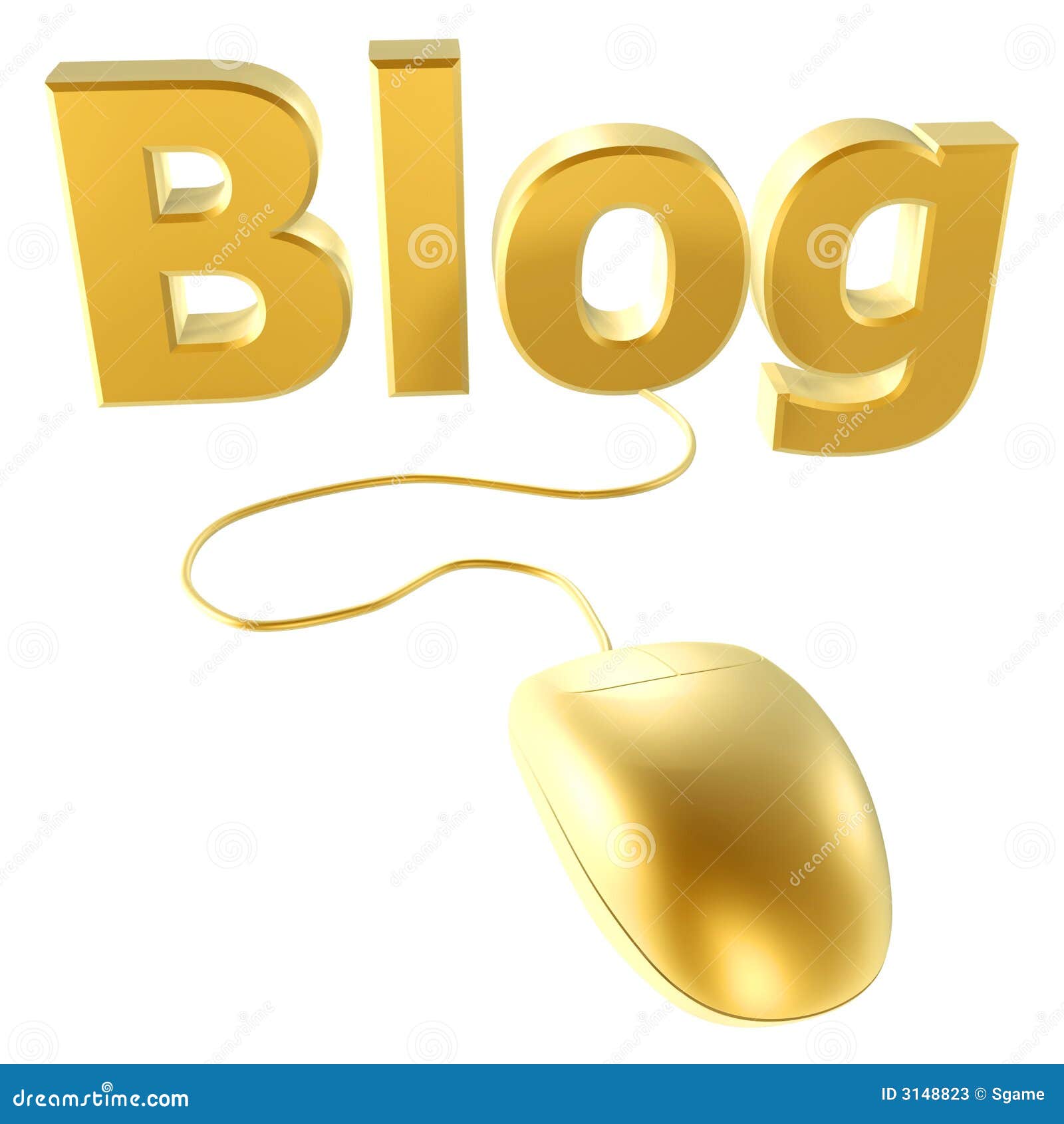 3D Golden Mouse Pointer Stock Image | CartoonDealer.com #5327095