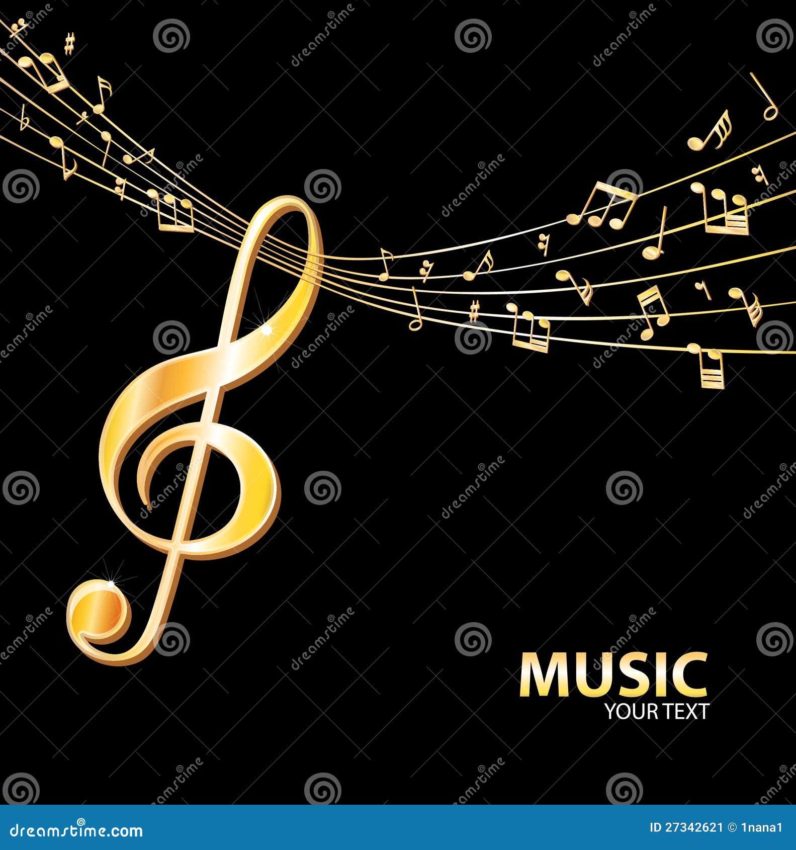 Golden music background stock illustration. Illustration of halftone ...