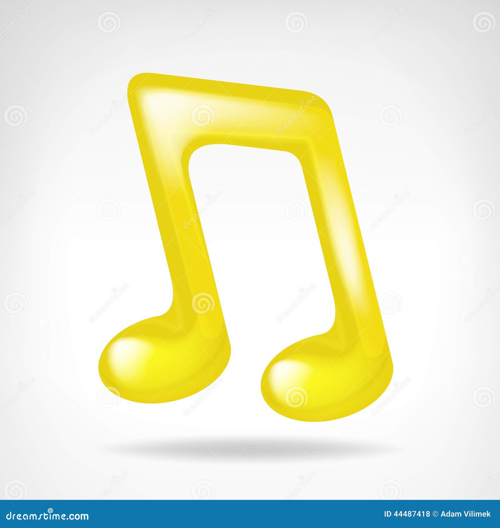 Golden music note 3D icon stock illustration. Illustration of design ...