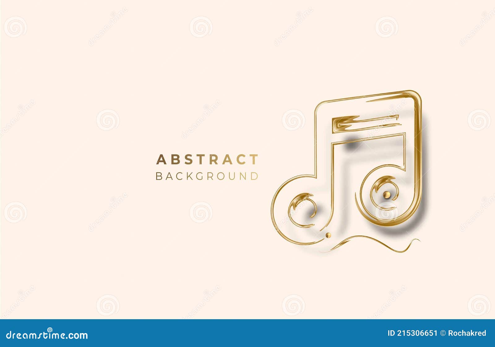 Golden Music Notes for Abstract Design Use, Vector Illustration Stock ...