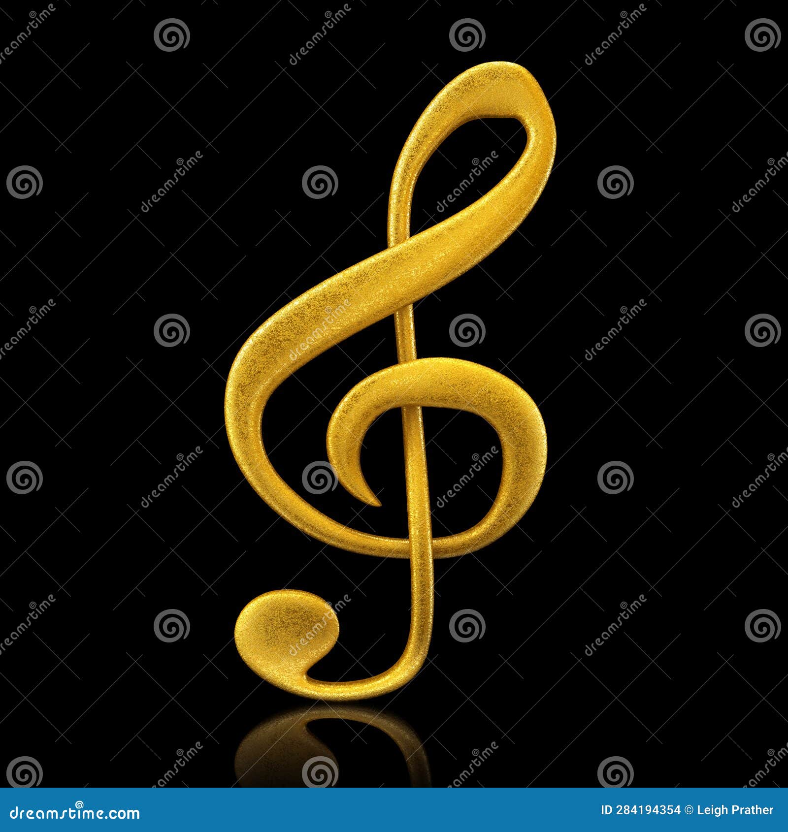 Golden Musical Note - 3d Render Stock Illustration - Illustration of ...