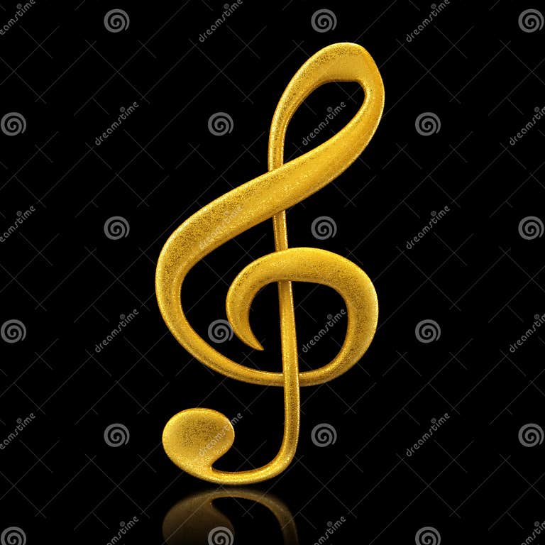 Golden Musical Note - 3d Render Stock Illustration - Illustration of ...