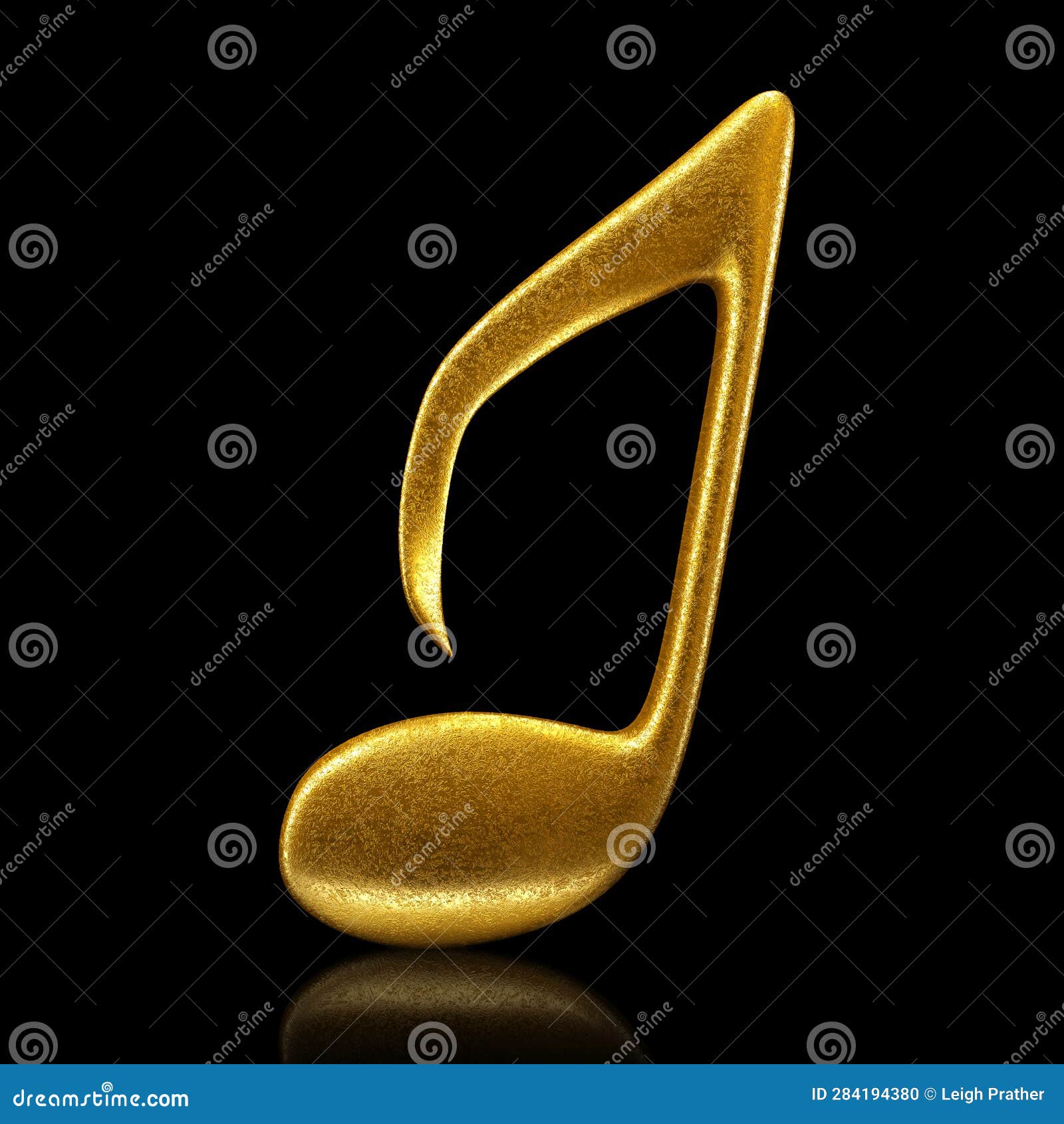 Golden Musical Note - 3d Render Stock Illustration - Illustration of ...