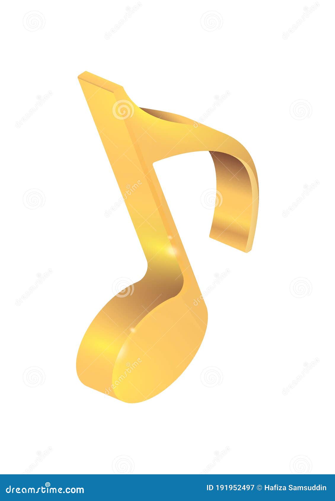 Golden Musical Note. Vector Illustration Decorative Design Stock Vector ...