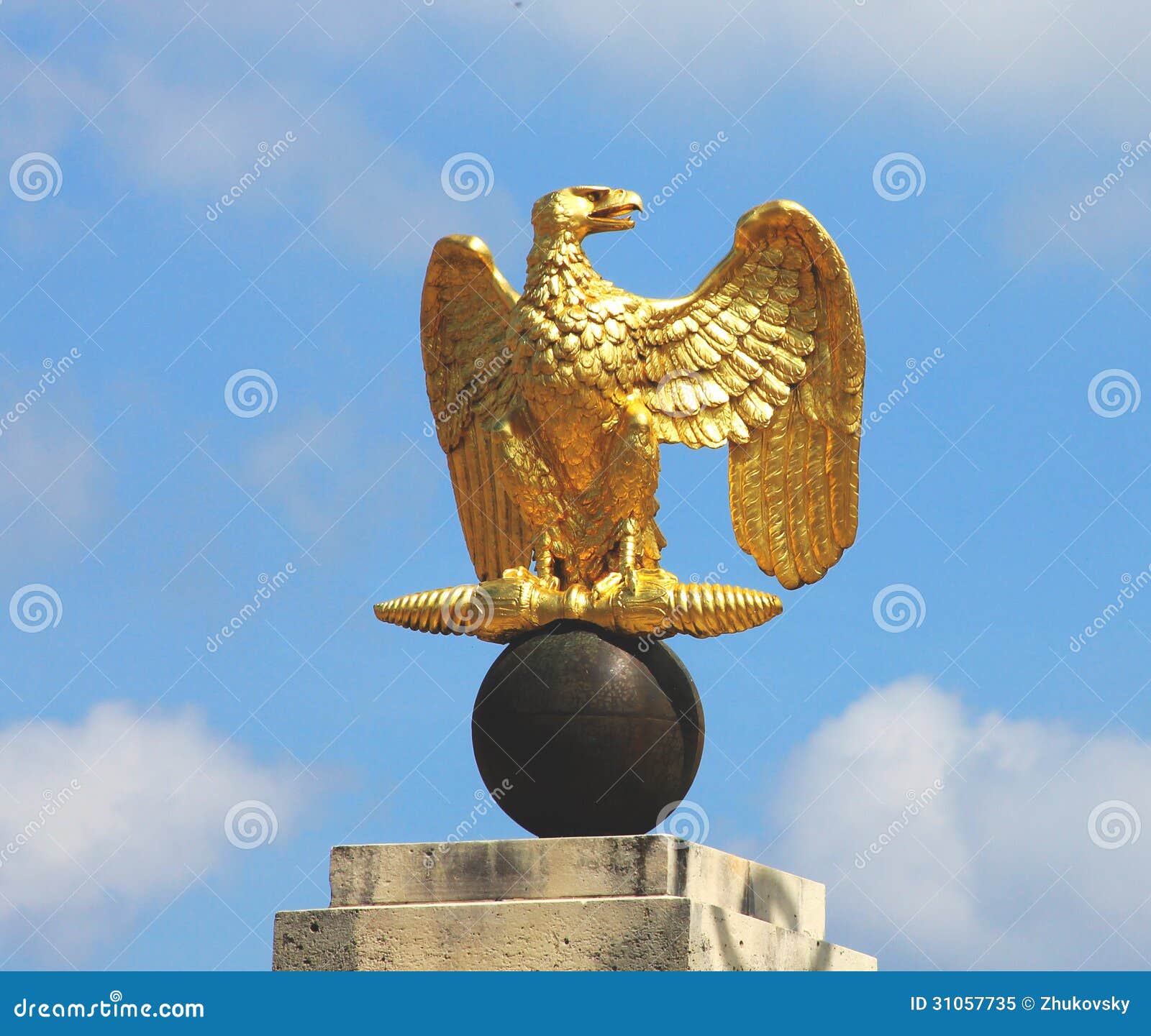 Golden Napoleon Eagle stock image. Image of france, sign - 31057735