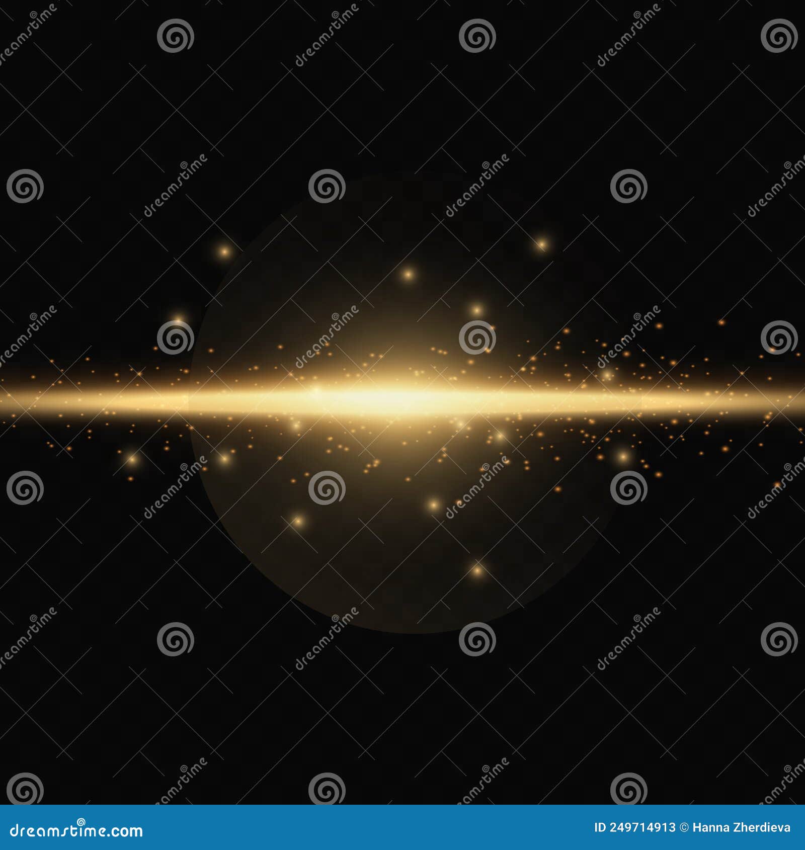 Golden Neon Flash, Explosion of Light with Glitter and Dust on ...