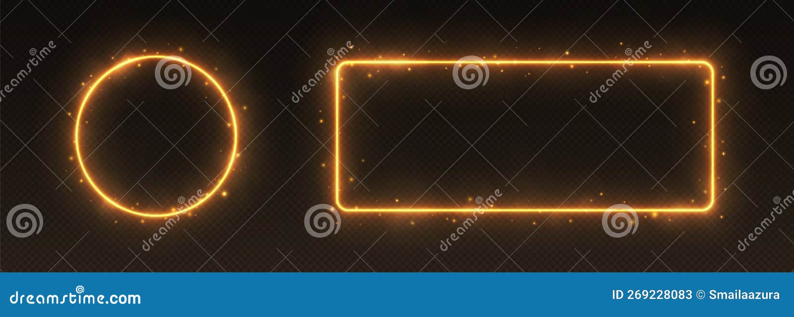 Fire Borders On White. Cartoon Flame Banner Border Elements, Orange ...