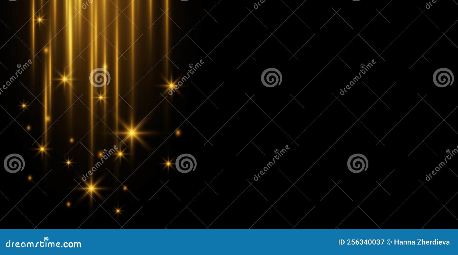 Golden Neon Glowing Beam of Light Exploded, Star, Explosion with Dust ...