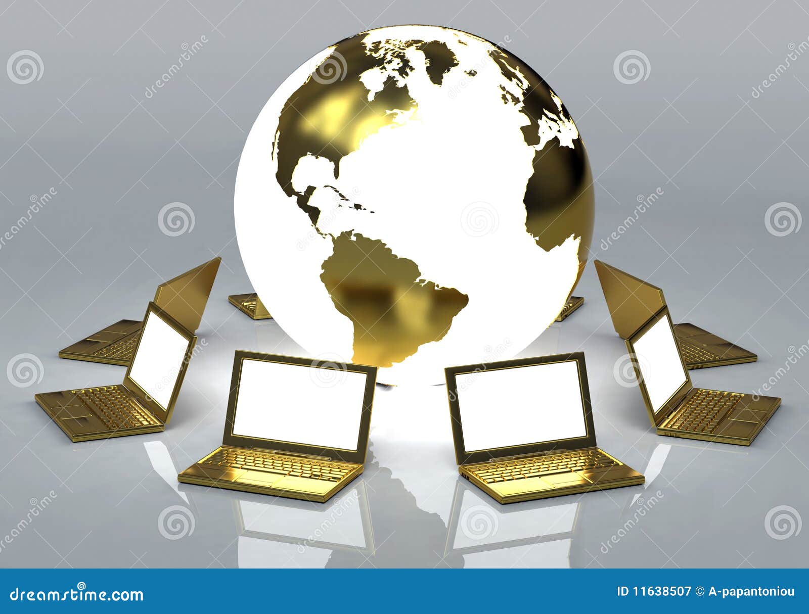 Golden Network Royalty-Free Illustration | CartoonDealer.com #11638518