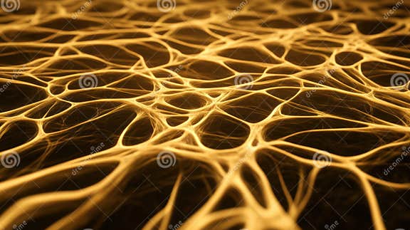 Golden Neural Network Pattern Resembling Interconnected Web Structures