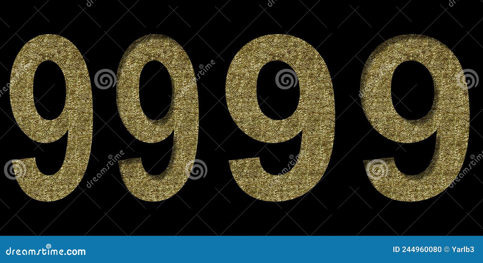 Golden Nine, 9 Cut Out of Black Paper on the Backdrop of a Pattern of ...