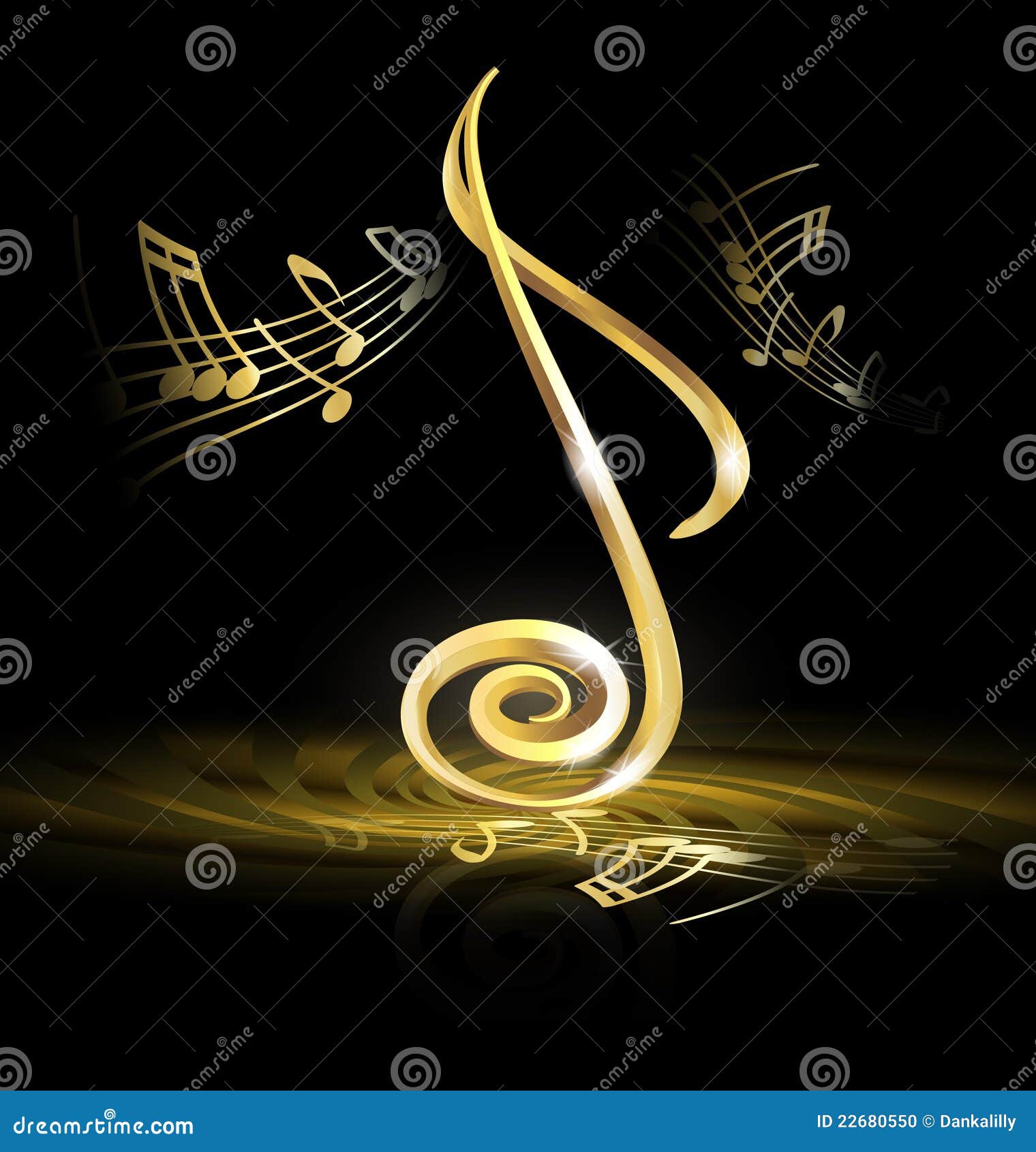 Golden note stock vector. Illustration of abstract, golden - 22680550