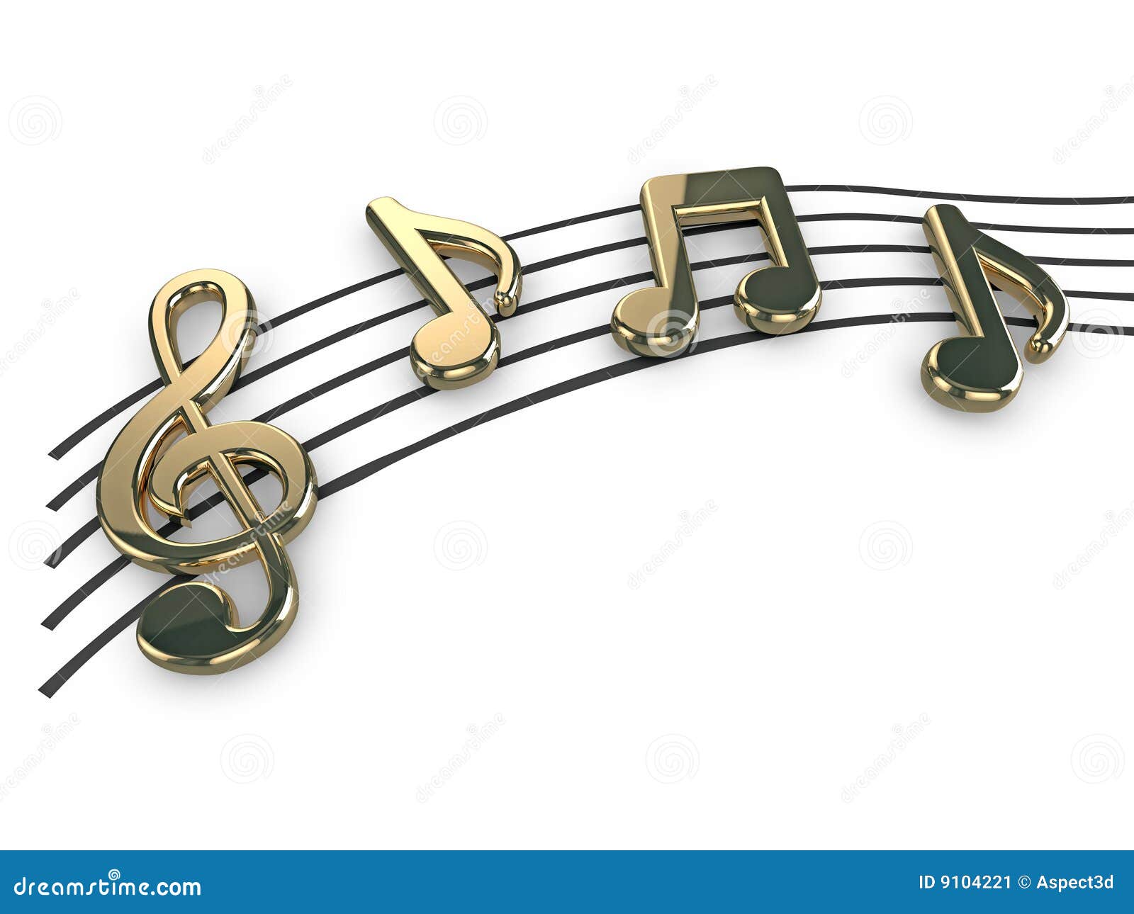 Golden notes stock illustration. Illustration of musical - 9104221