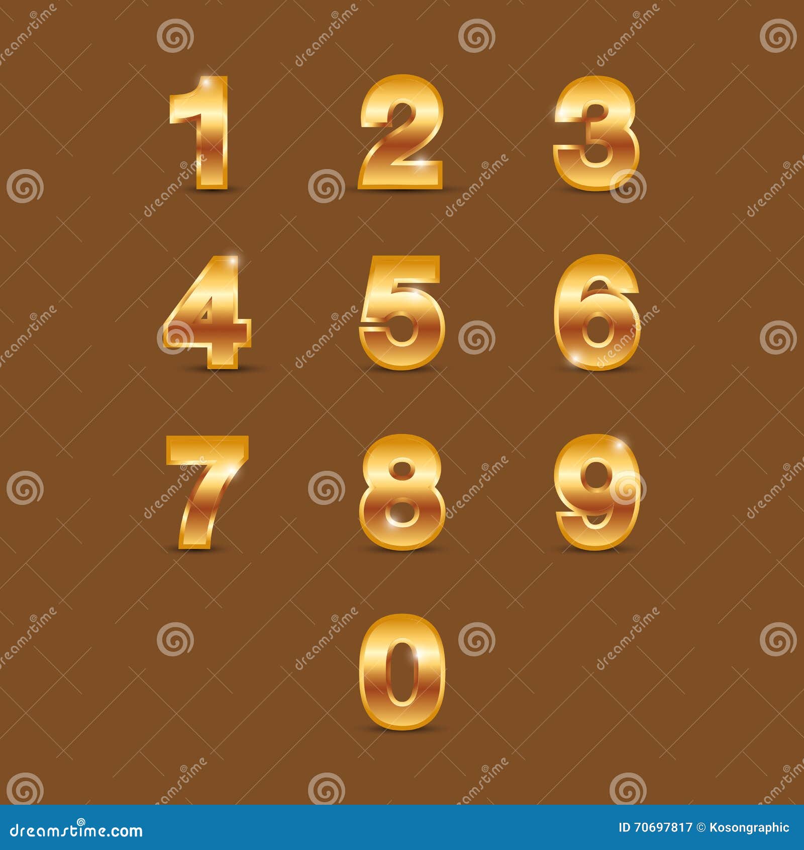 Golden number stock illustration. Illustration of elegance - 70697817