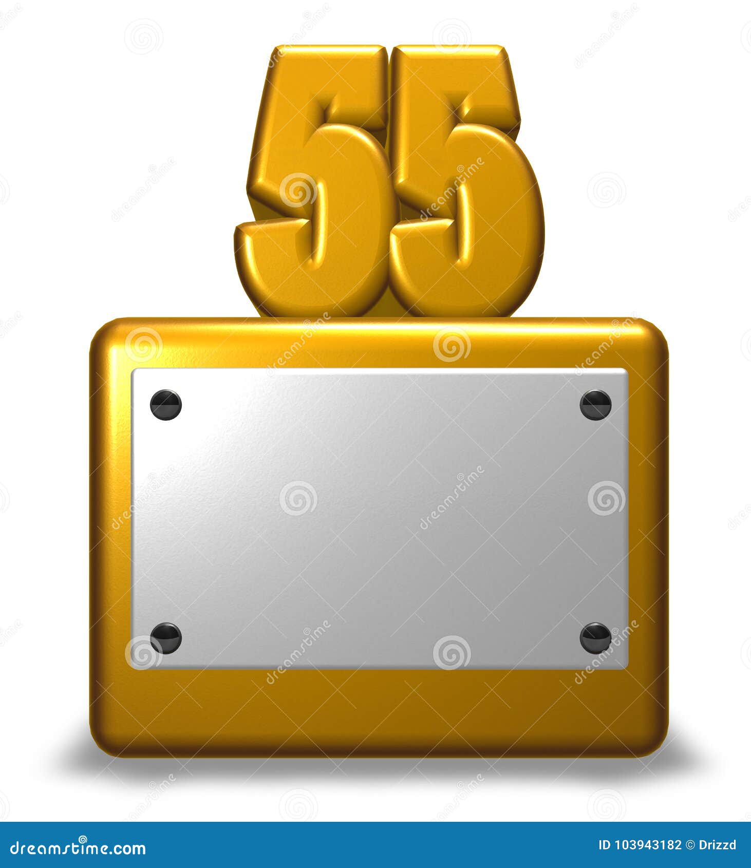 Golden number fifty-five stock illustration. Illustration of prize ...