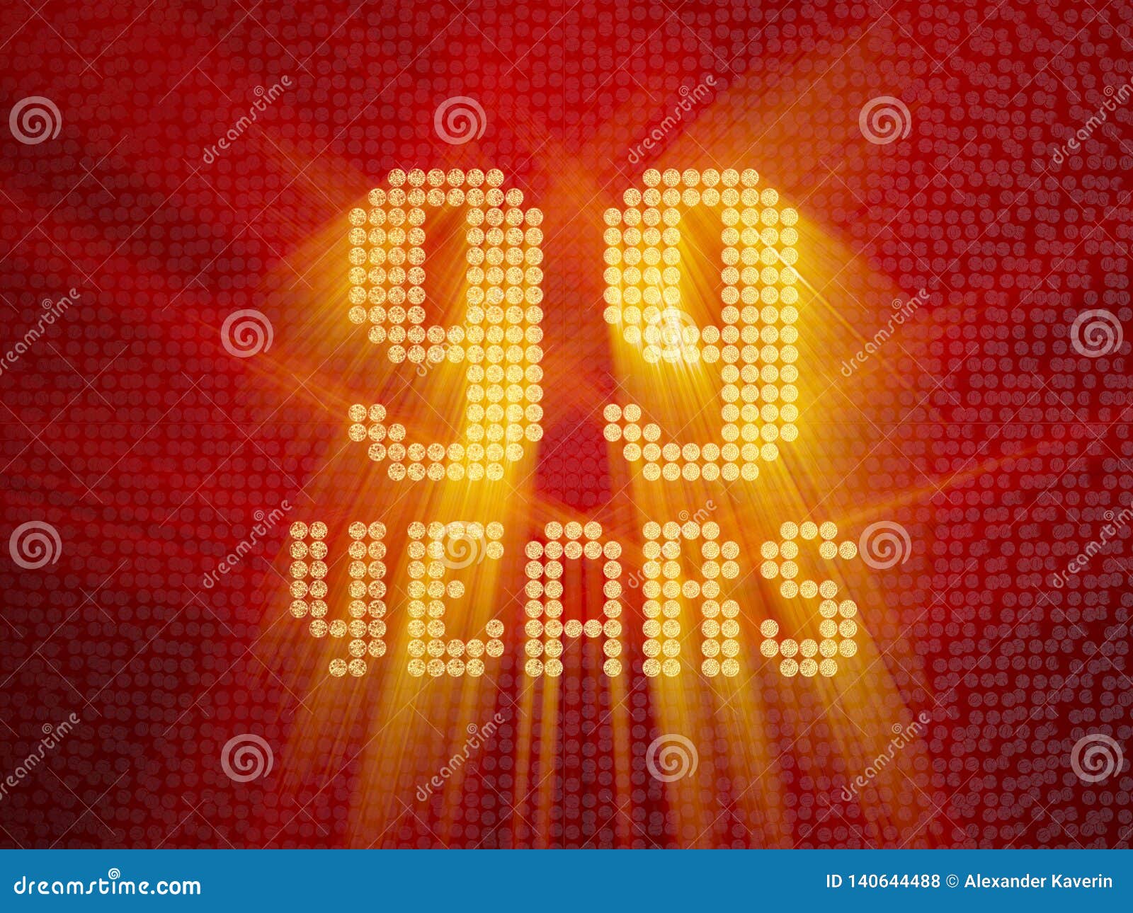 Golden Number Ninety-nine Years. 3D Render Stock Illustration ...