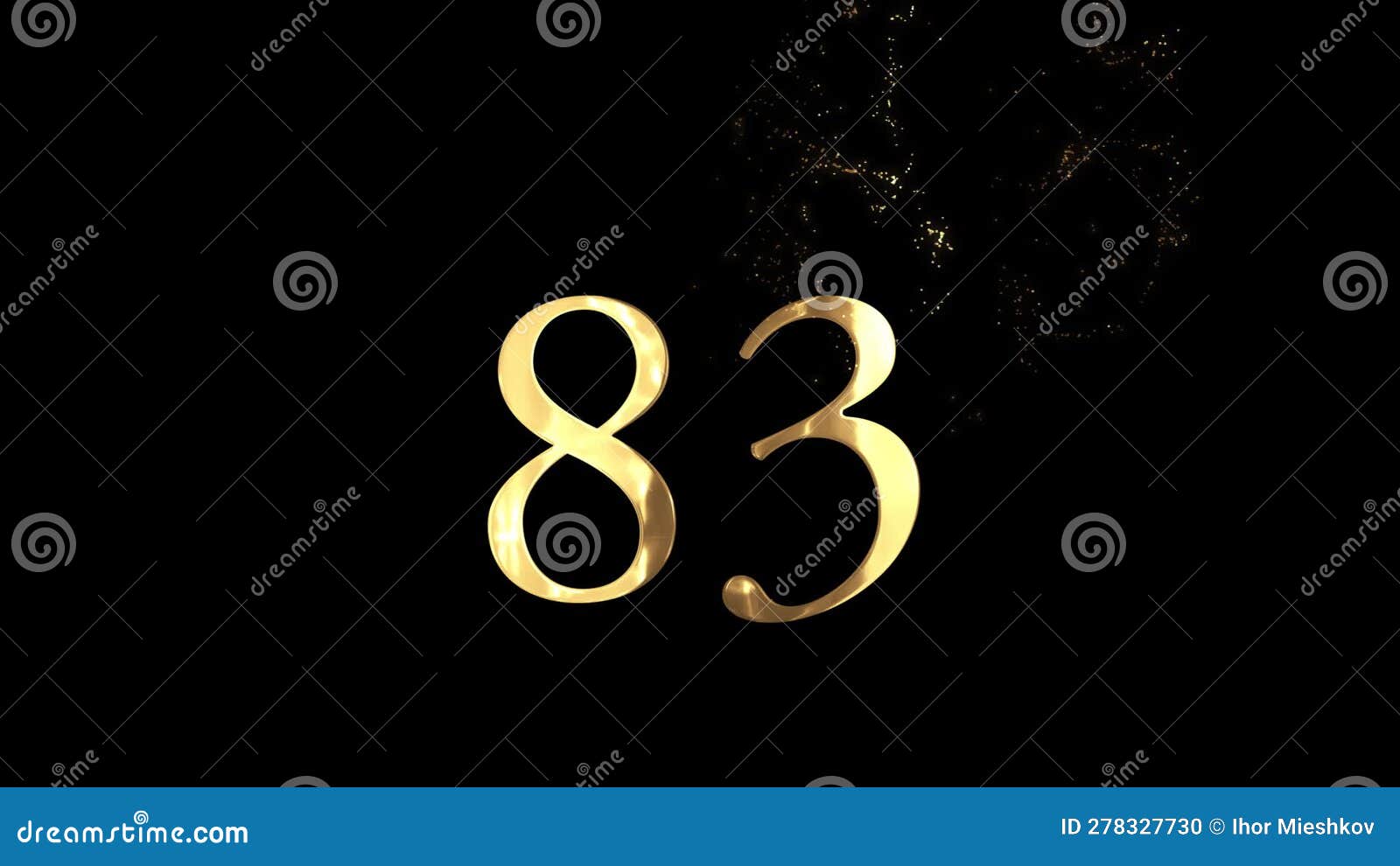 Golden Number 83 from Particles, Numbering, Eighty Three, Golden ...