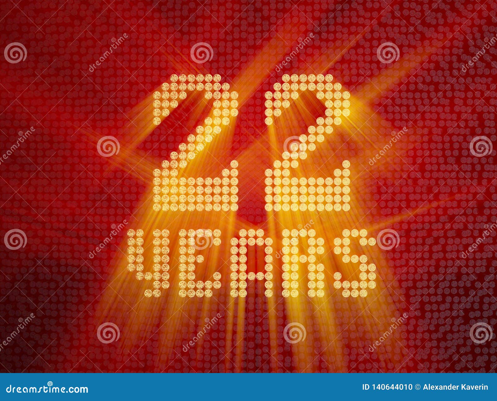 Golden Number Twenty-two Years. 3D Render Stock Illustration ...