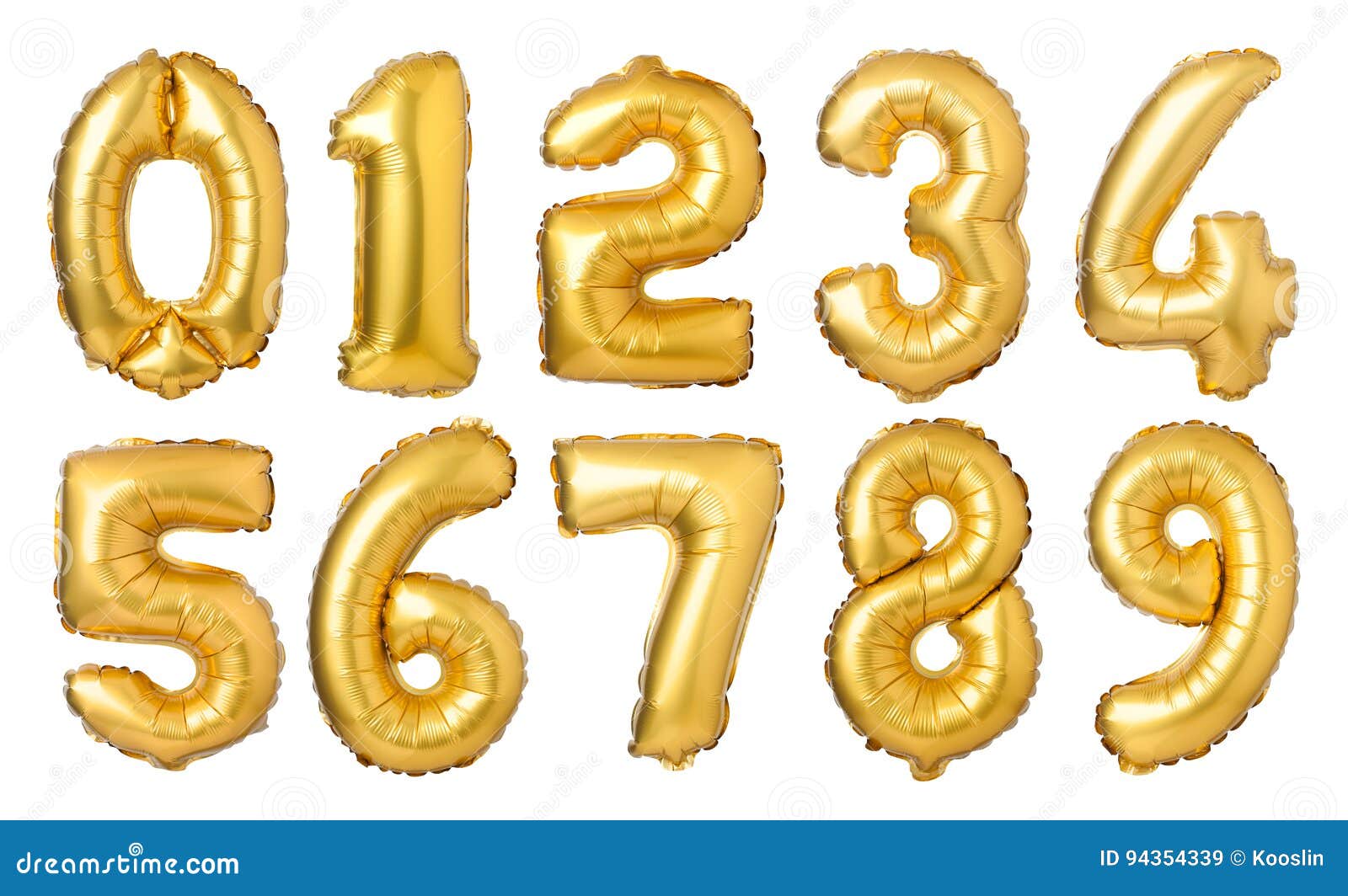 Golden numbers balloons stock image. Image of design - 94354339