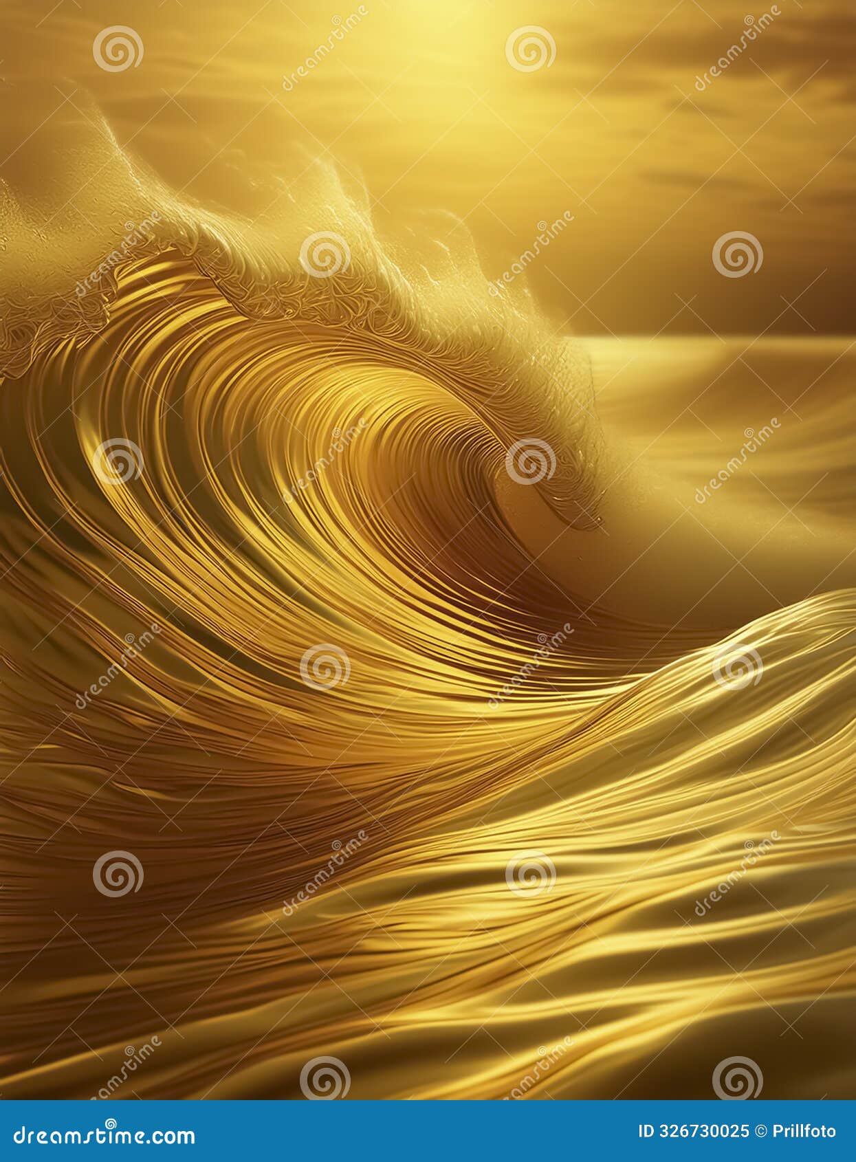 Golden ocean wave stock illustration. Illustration of exclusive - 326730025