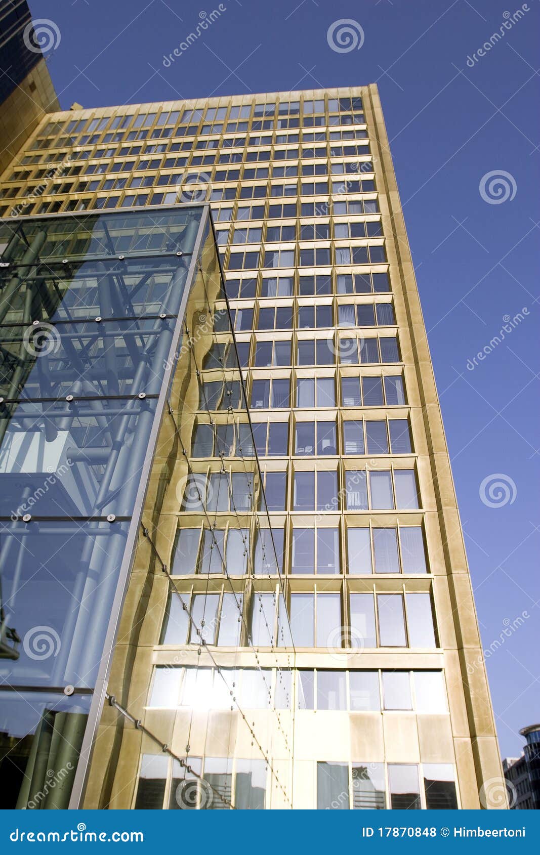 Golden office building stock photo. Image of urban, reflection - 17870848