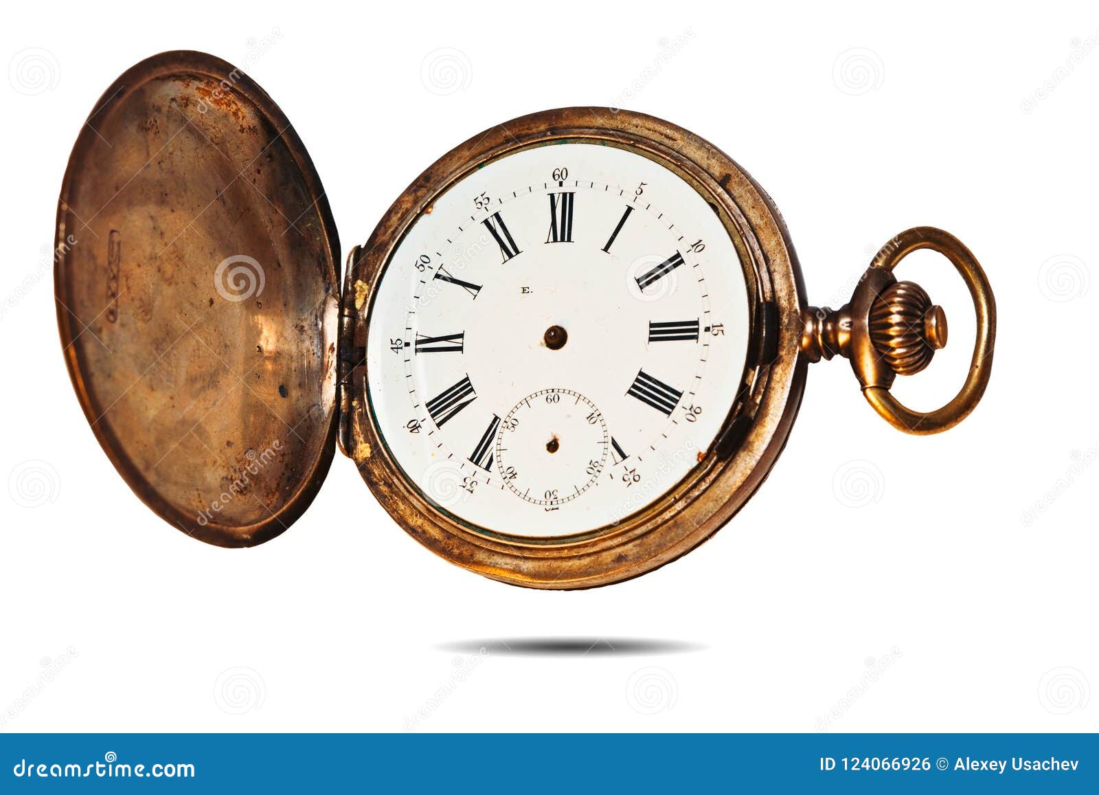Golden Old Pocket Watch by the Time Stock Photo - Image of pocketwatch ...