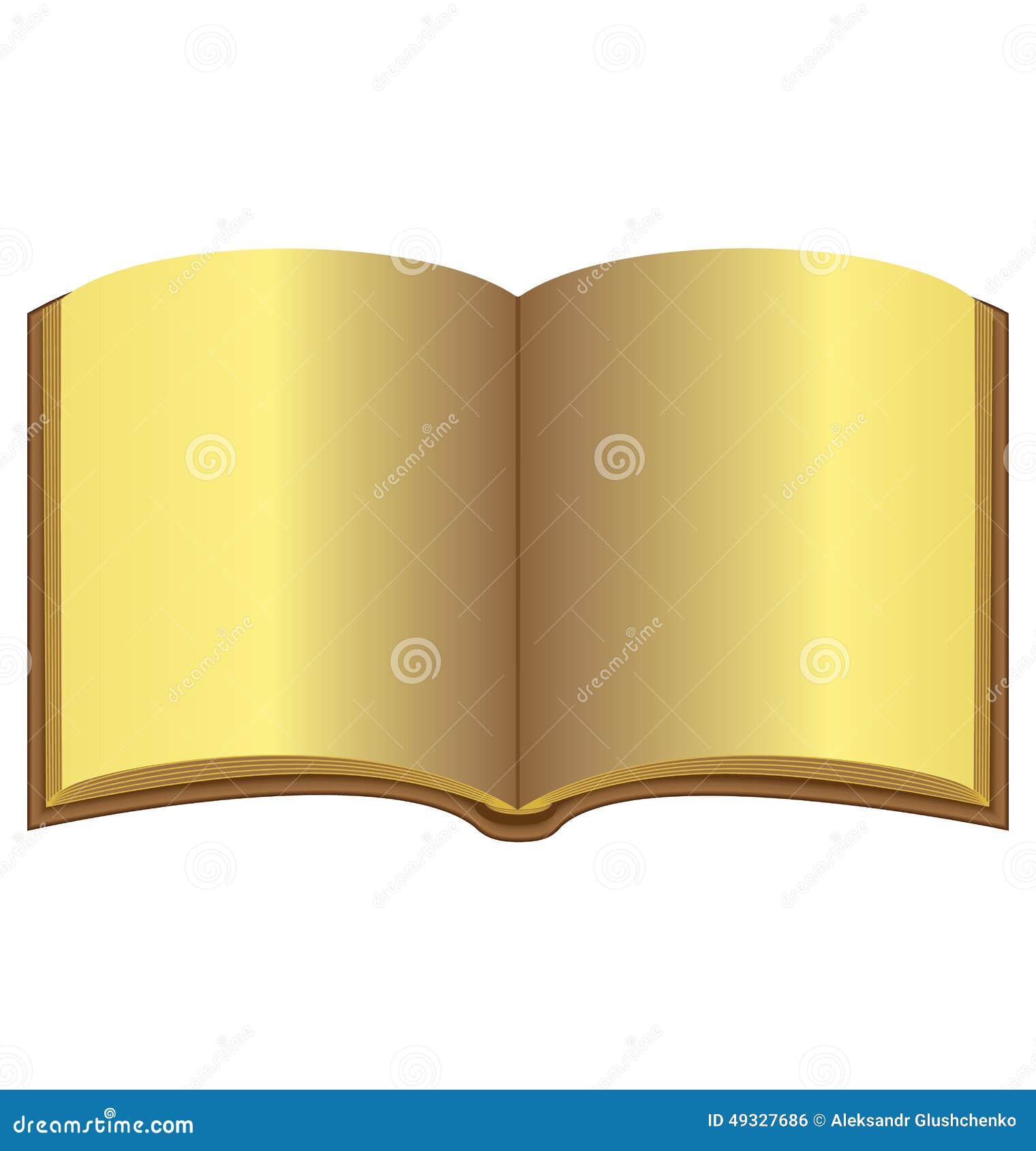 Golden open book stock vector. Illustration of artwork - 49327686
