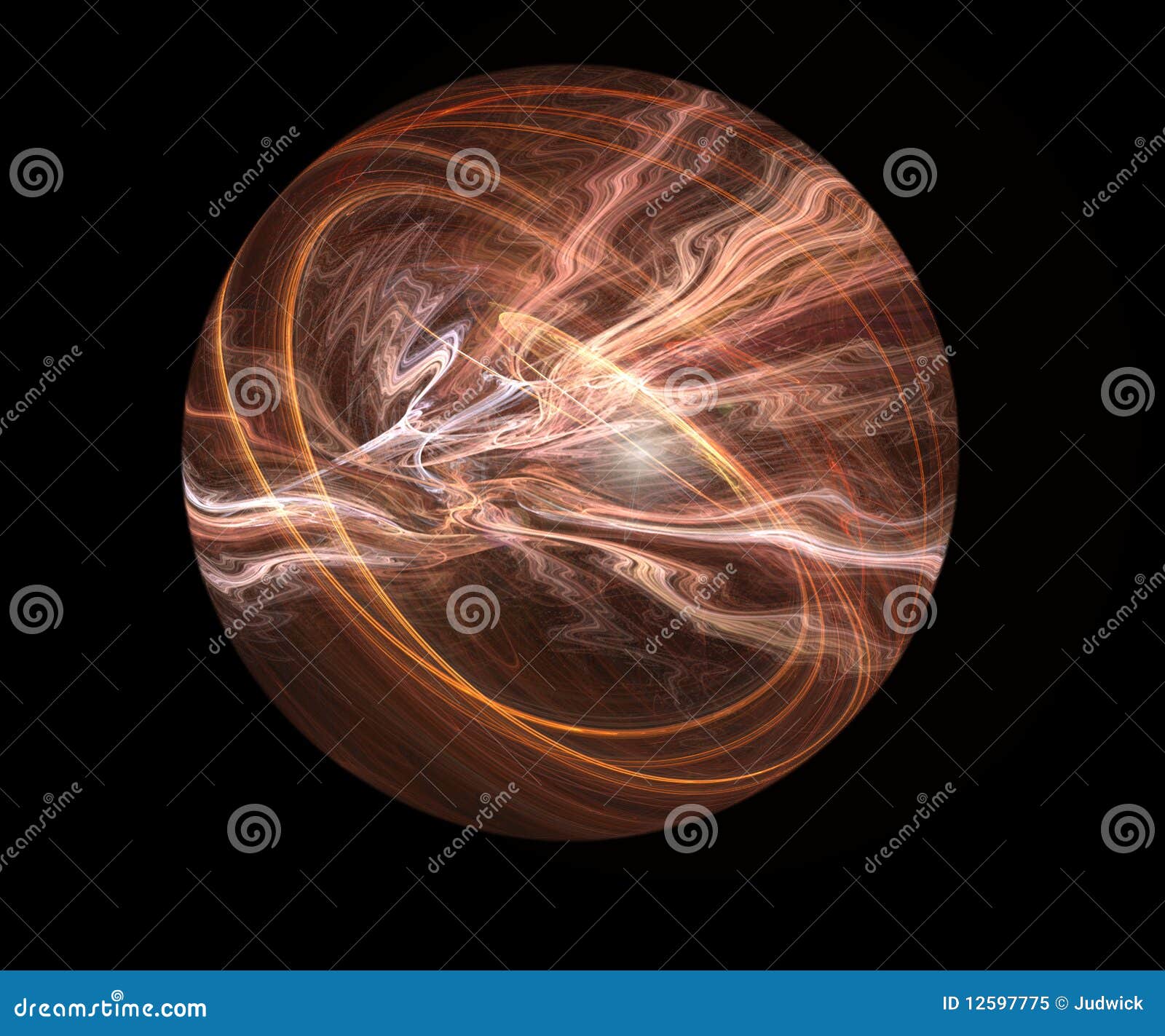 Golden Orb stock illustration. Illustration of ball, chaos - 12597775