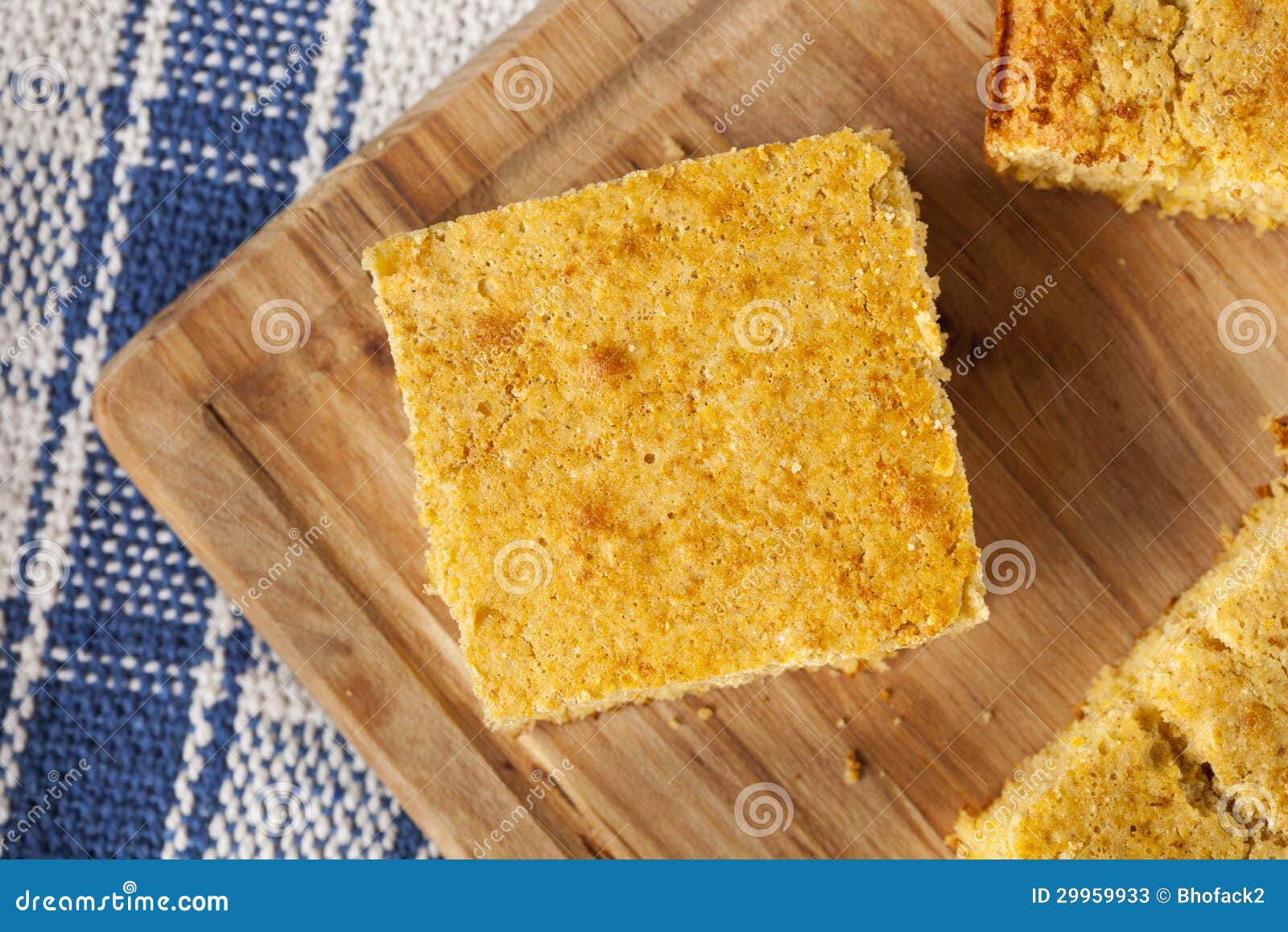 Golden Organic Homemade Cornbread Stock Image - Image of cake, meal ...