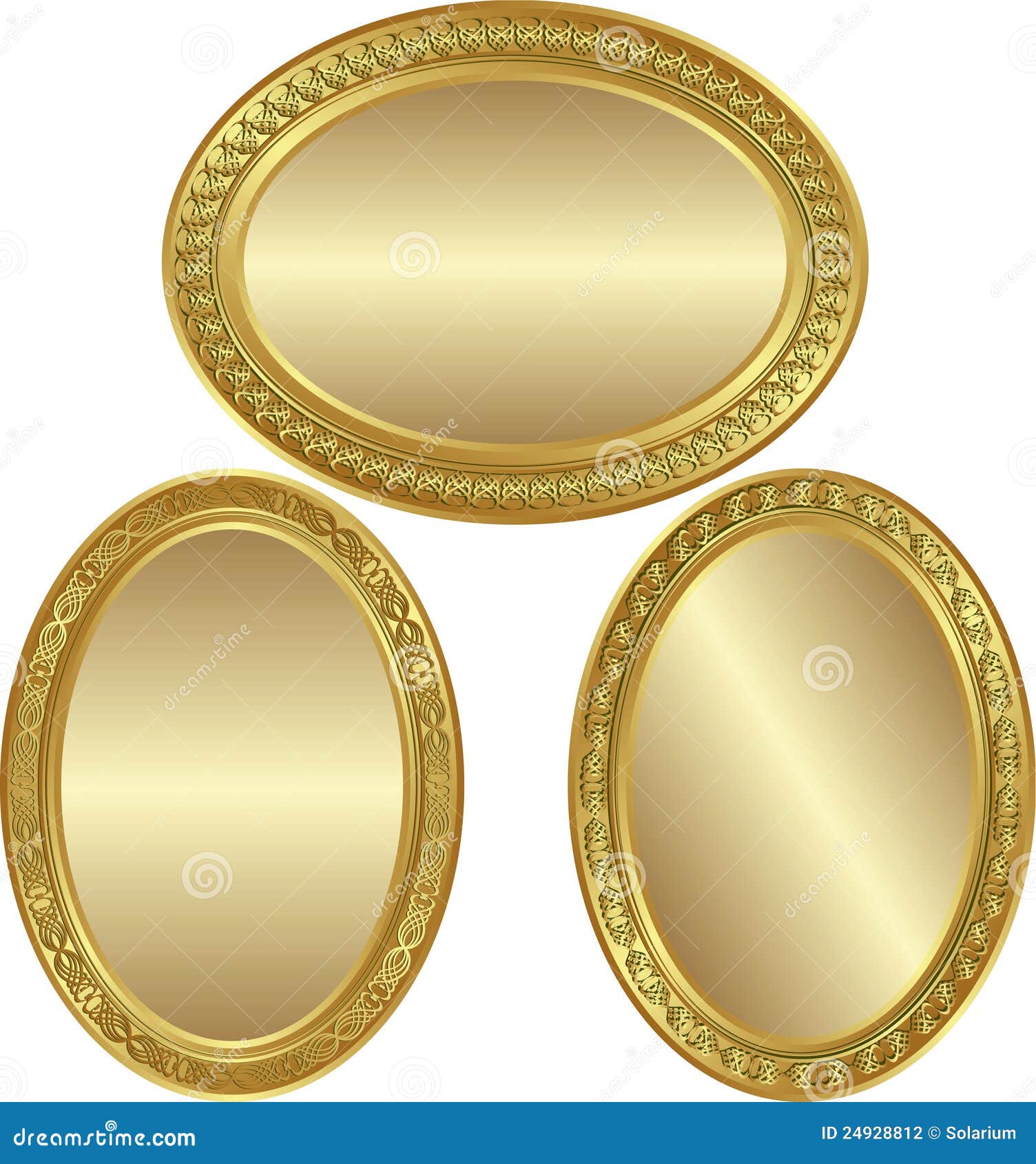 Golden oval background stock vector. Illustration of ornaments - 24928812