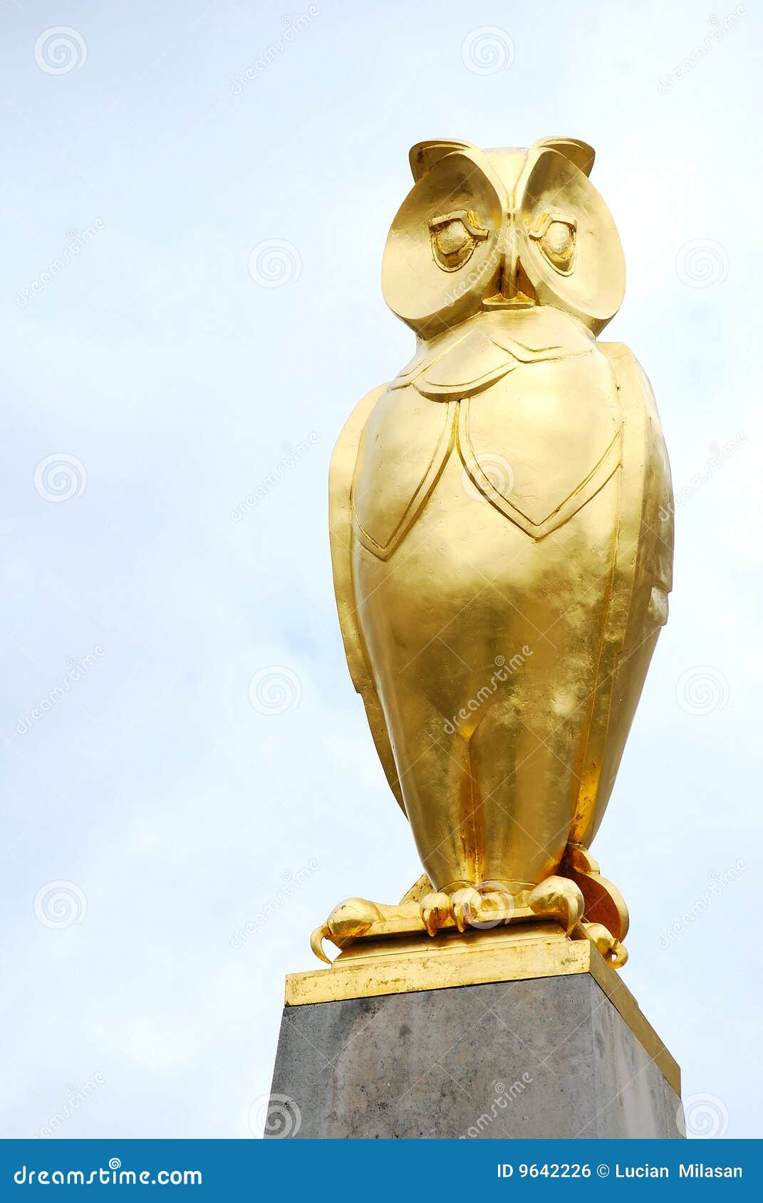 Golden owl (Leeds) stock photo. Image of symbol, architecture - 9642226