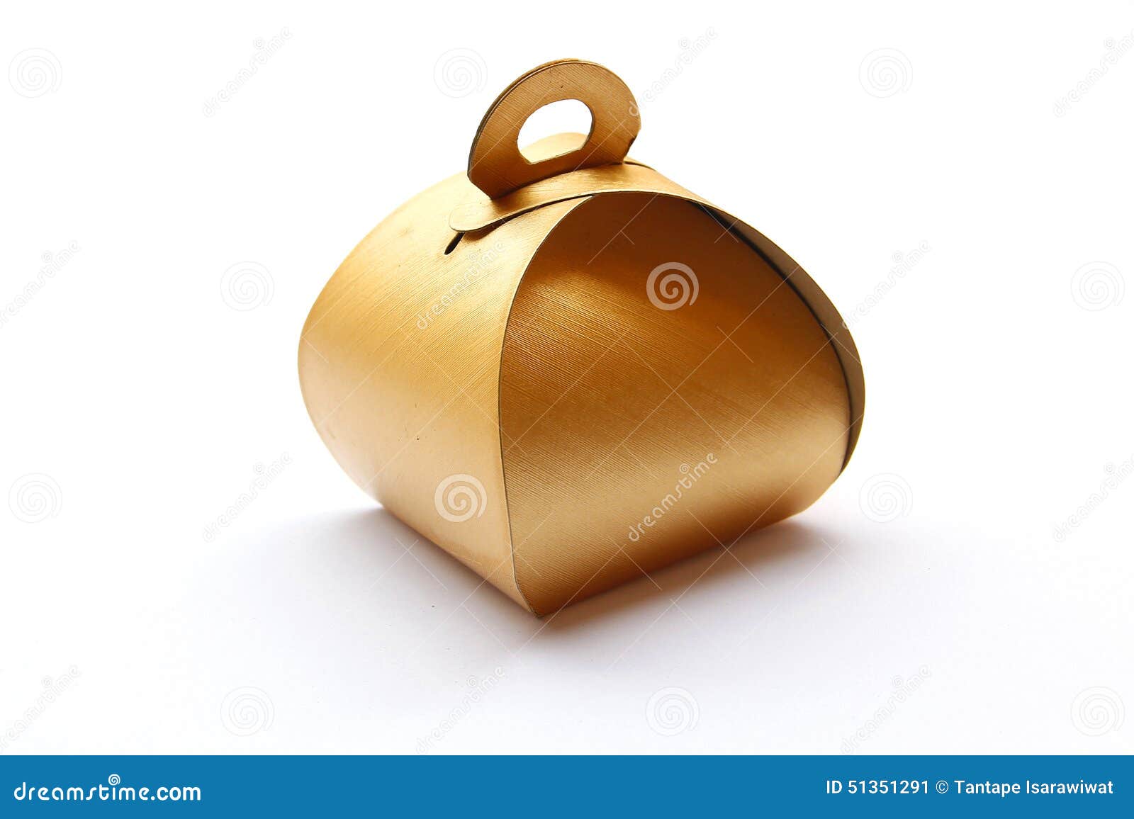 Golden Package Box stock image. Image of knot, brown - 51351291